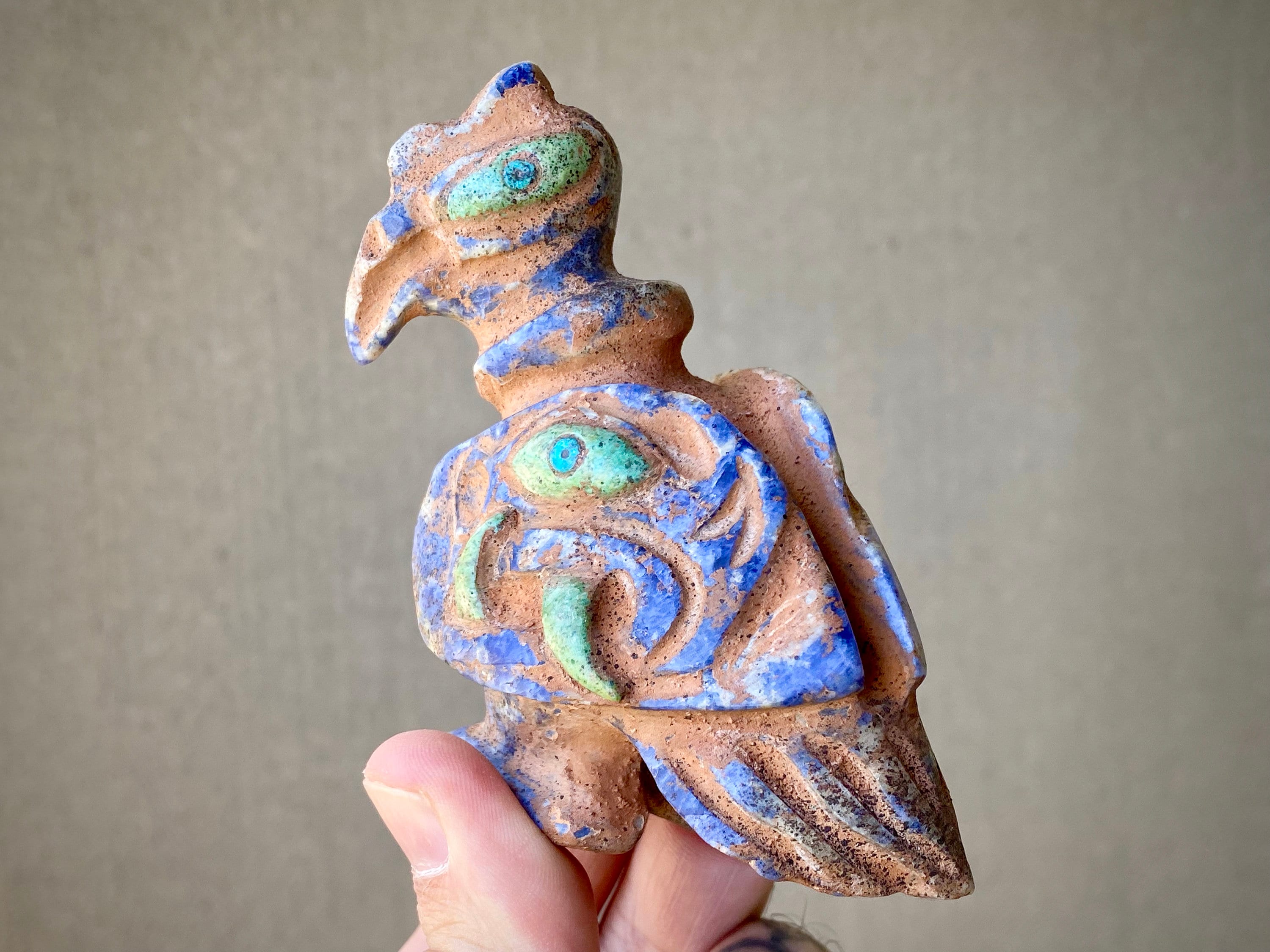 Incan Condor and Serpent Statue by José Aguilar, Carved Crystal Condor ...