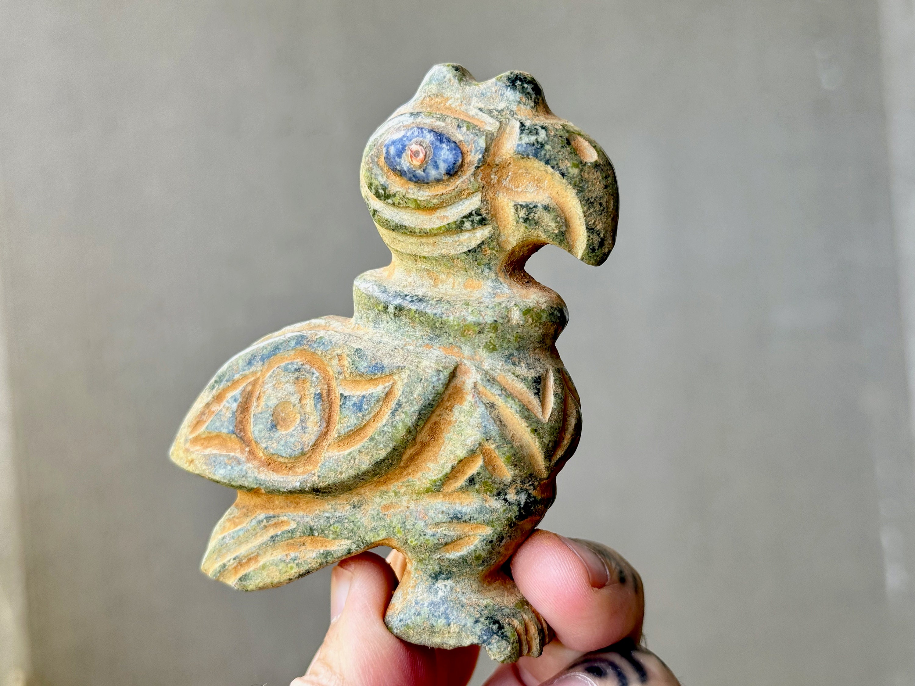 Incan Condor Statue by Peruvian Artist Ruben Layme, Hand Carved Andean ...