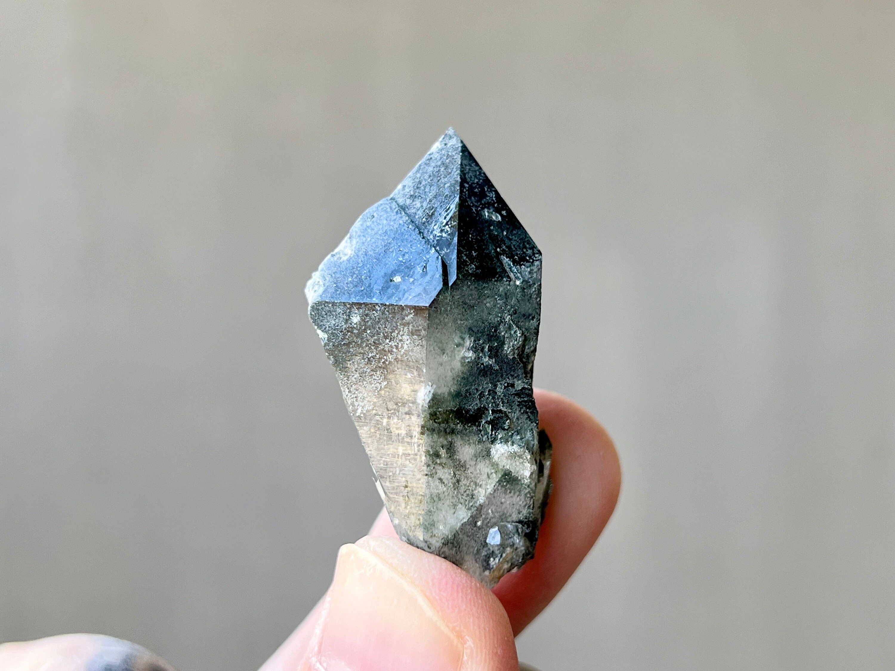 Green Chlorite Phantom Quartz Crystal Lot, 3 Pieces, New Find, Heart ...