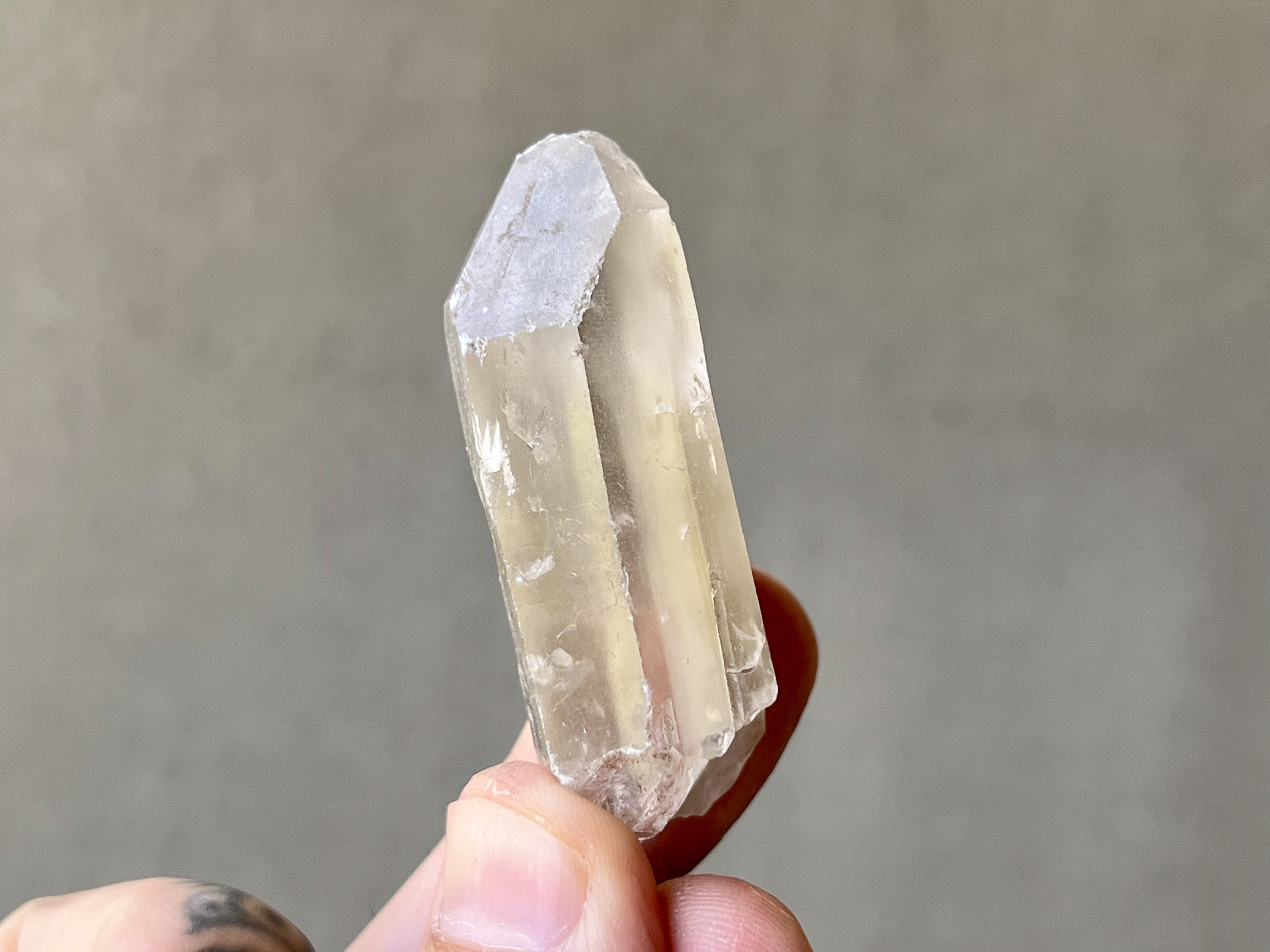 White Phantom Smoky Quartz with Kaolinite (Clairaudience, Purification ...