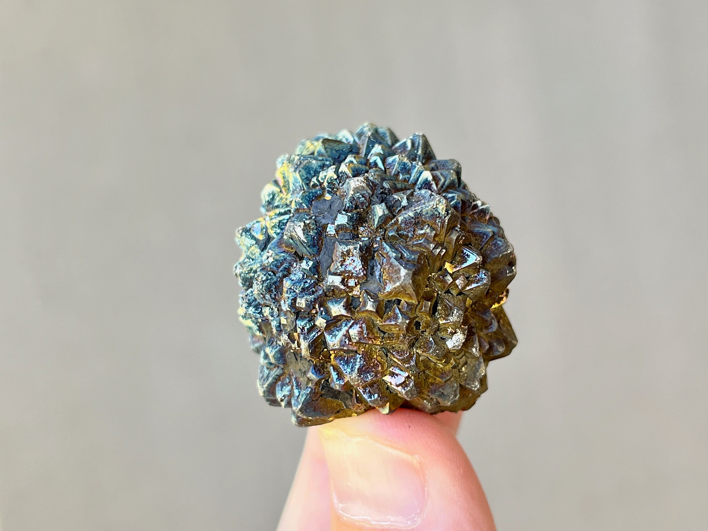Blue and Gold Marcasite Nodule with Natural Iridescence, 87g, Gold ...