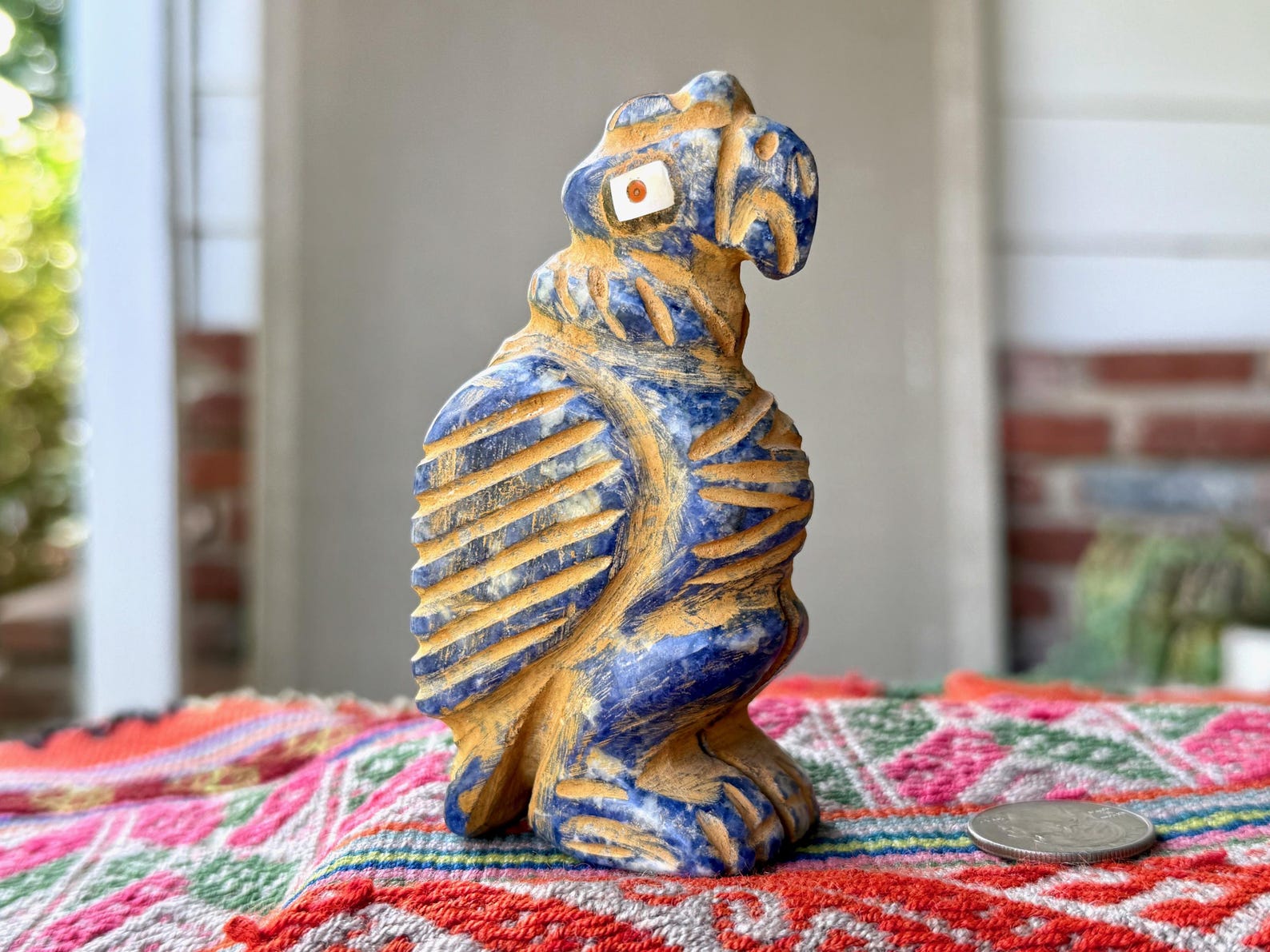 Condor Statue, Hand Carved Andean Stone Condor for Shamanic Altar ...