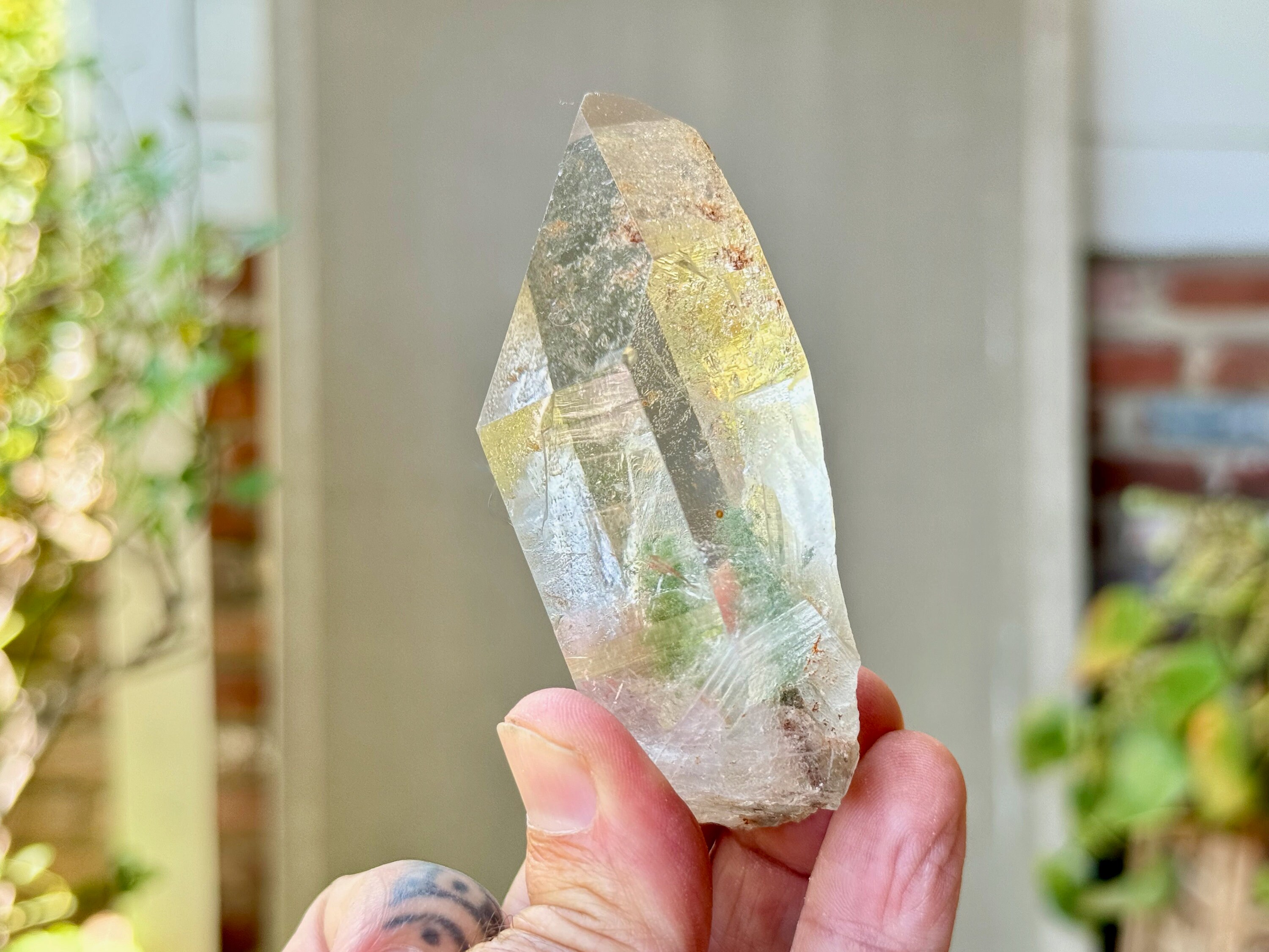 Green Chlorite Phantom Quartz, Water Clear, 175g, New Find, Highest ...