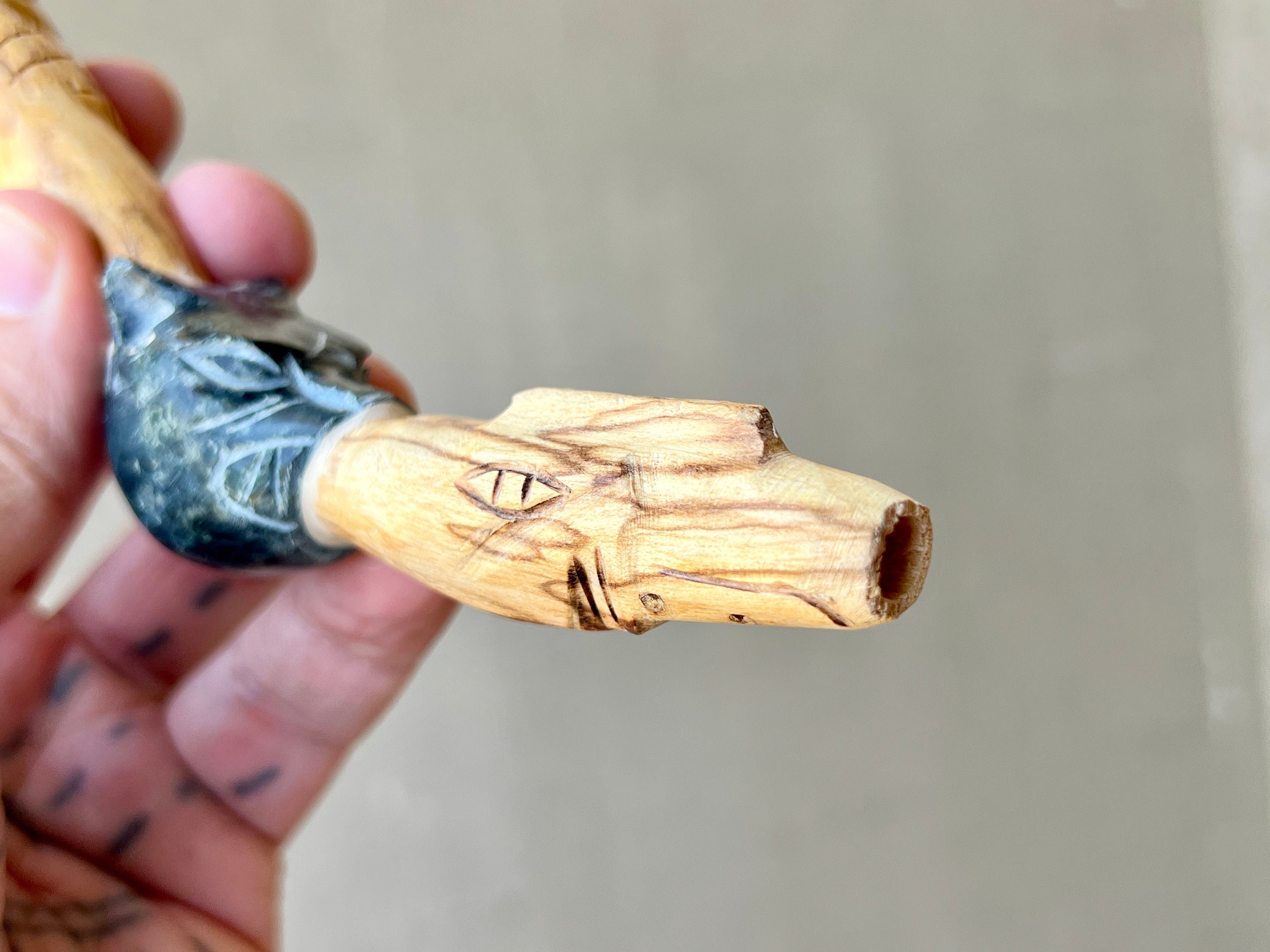 Incan Trilogy Tepi Pipe, Palo Santo Wood & Stone Tepi with Puma, Condor ...