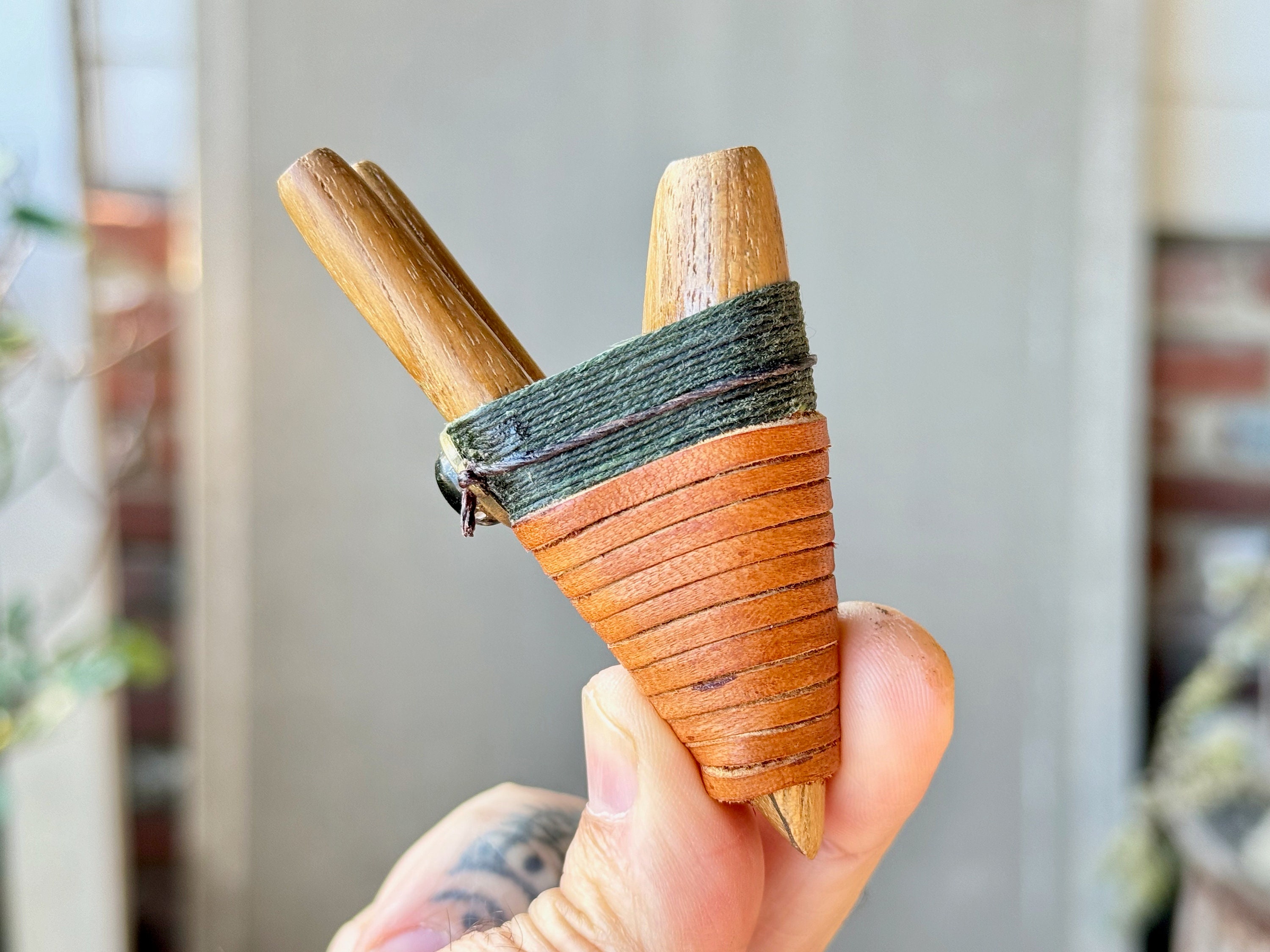 Double Kuripe Pipe, Handcrafted Natural Teak Wood Double Barrel Kuripe ...