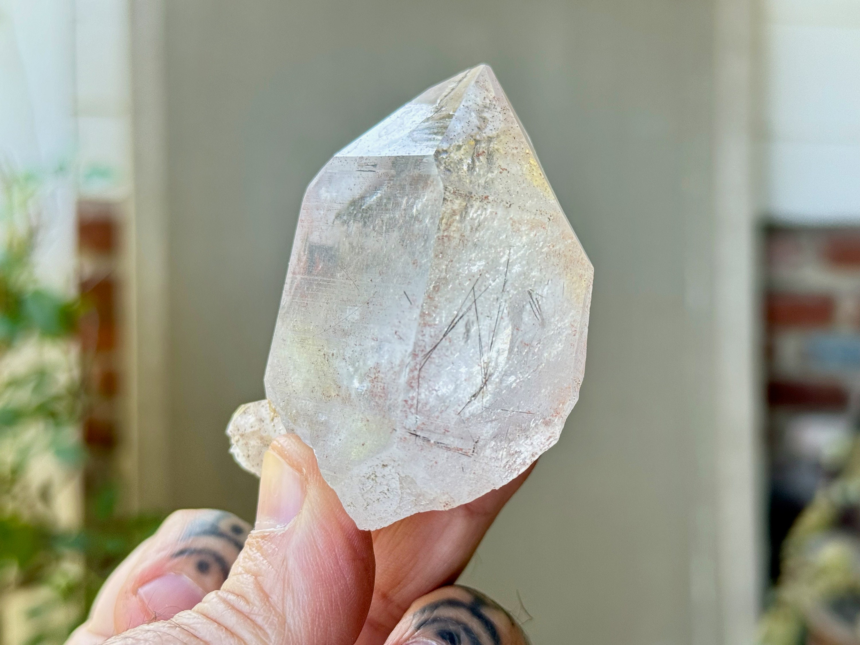 Pink Himalayan Cathedral Quartz with Black Rutile, Rare New Find, High ...