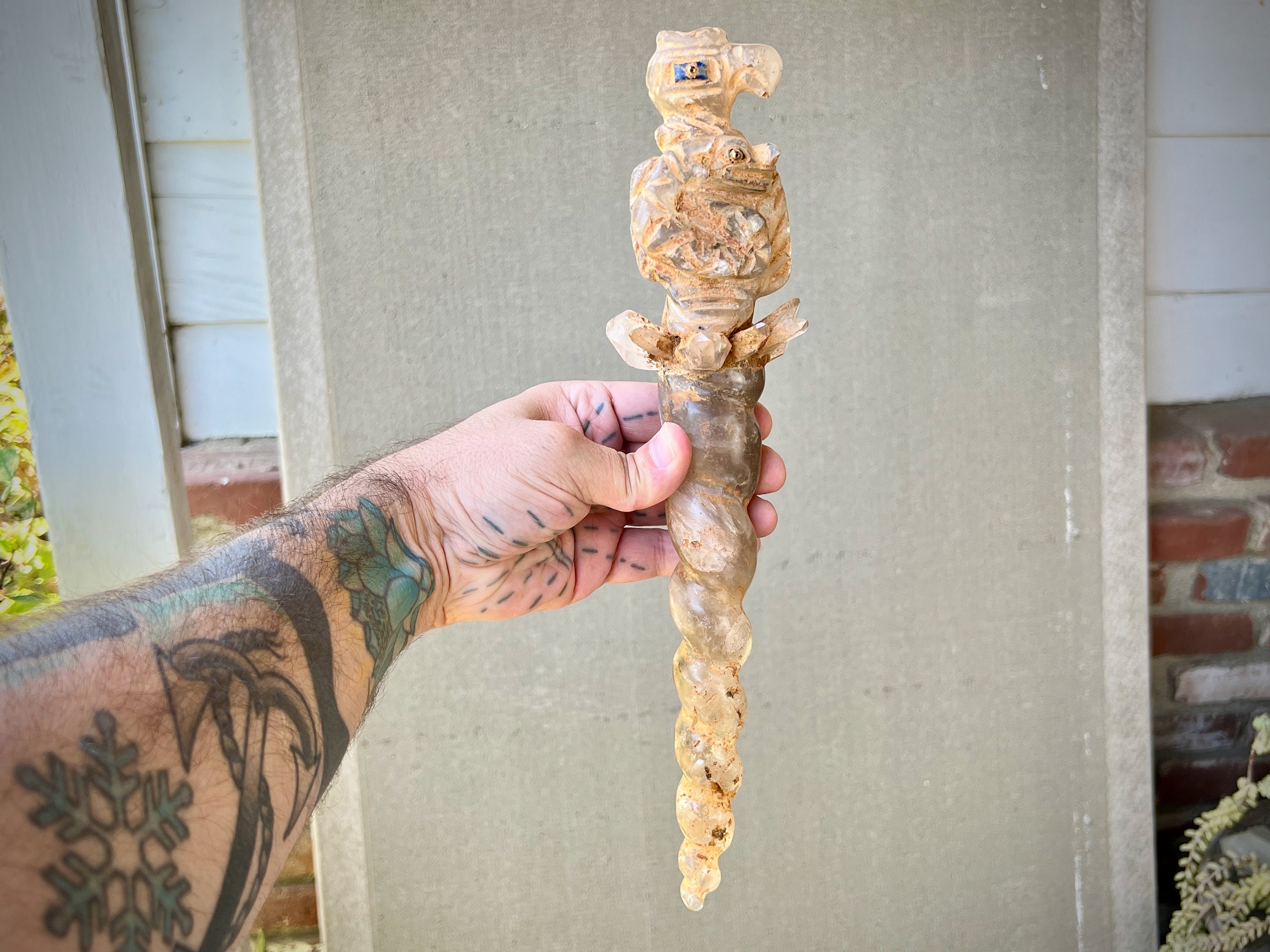 RESERVED for HARVEY Serpent and Condor Crystal Scepter by Peruvian ...