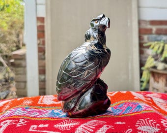 Andean Condor Statue, Hand Carved Black Onyx Condor, MINOR SCRATCH ...
