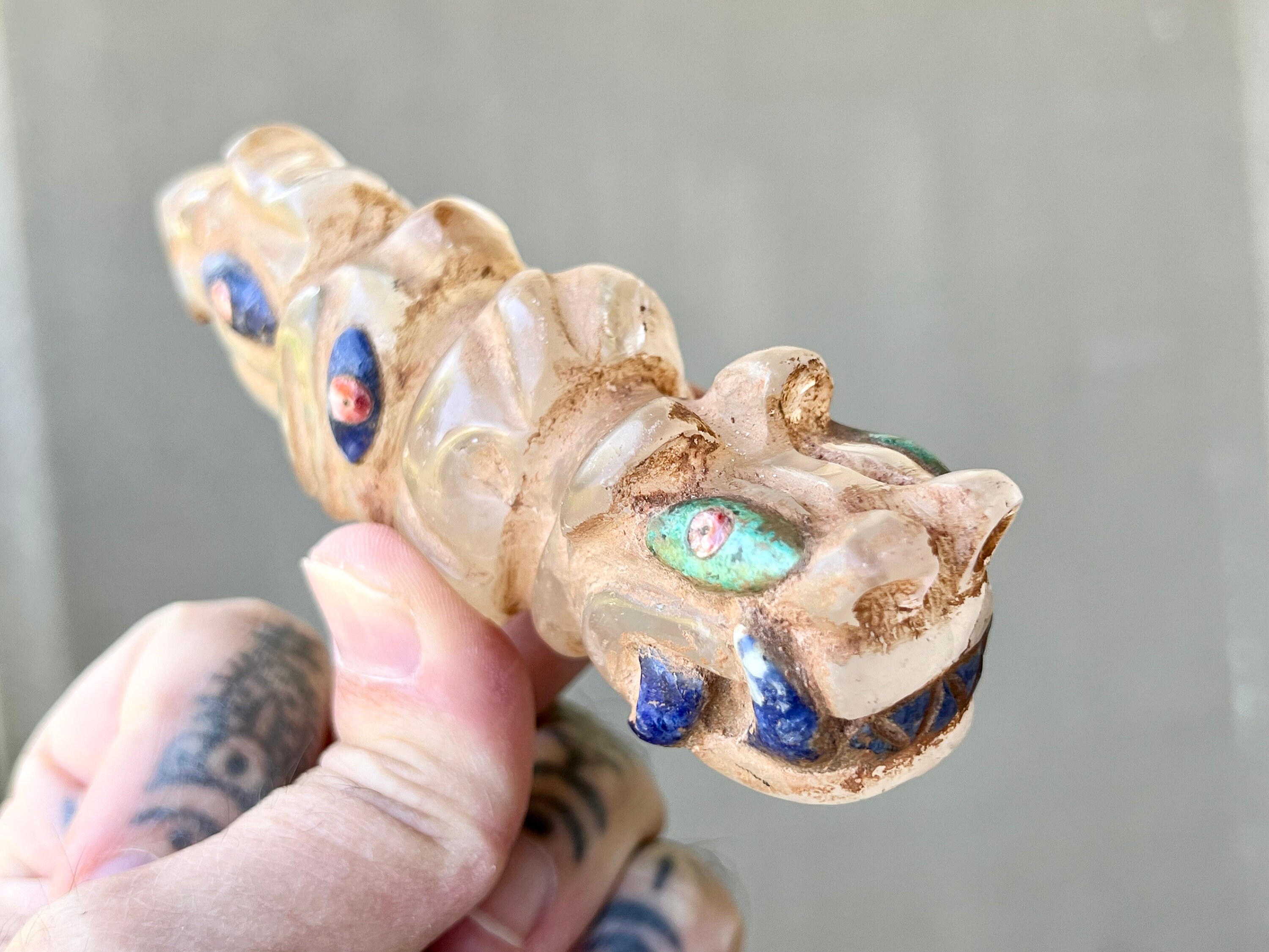 Incan Trilogy Crystal by Peruvian Artist José Aguilar, Carved Quartz ...