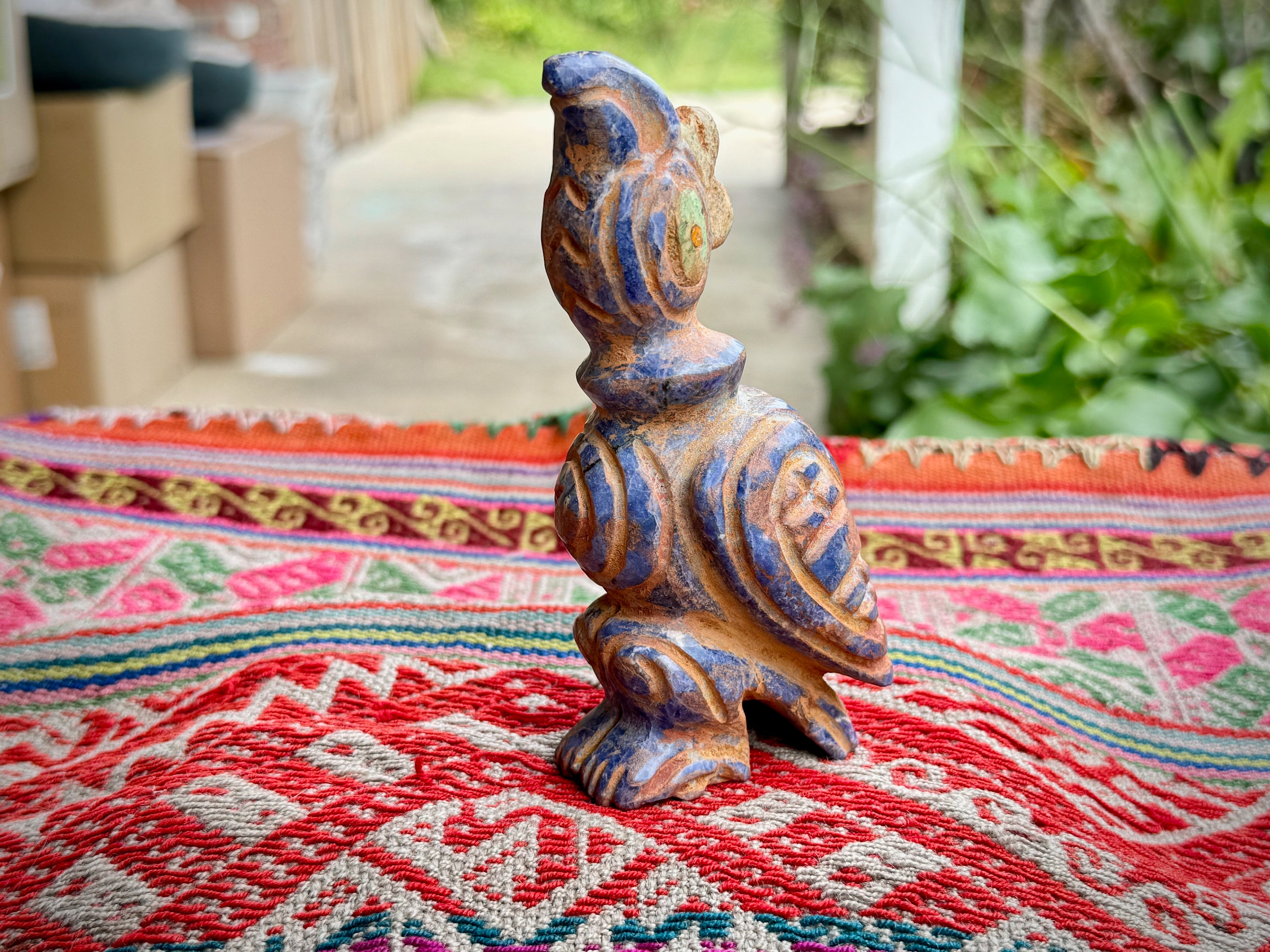 Incan Condor Statue by Peruvian Artist Ruben Layme, Hand Carved Andean ...