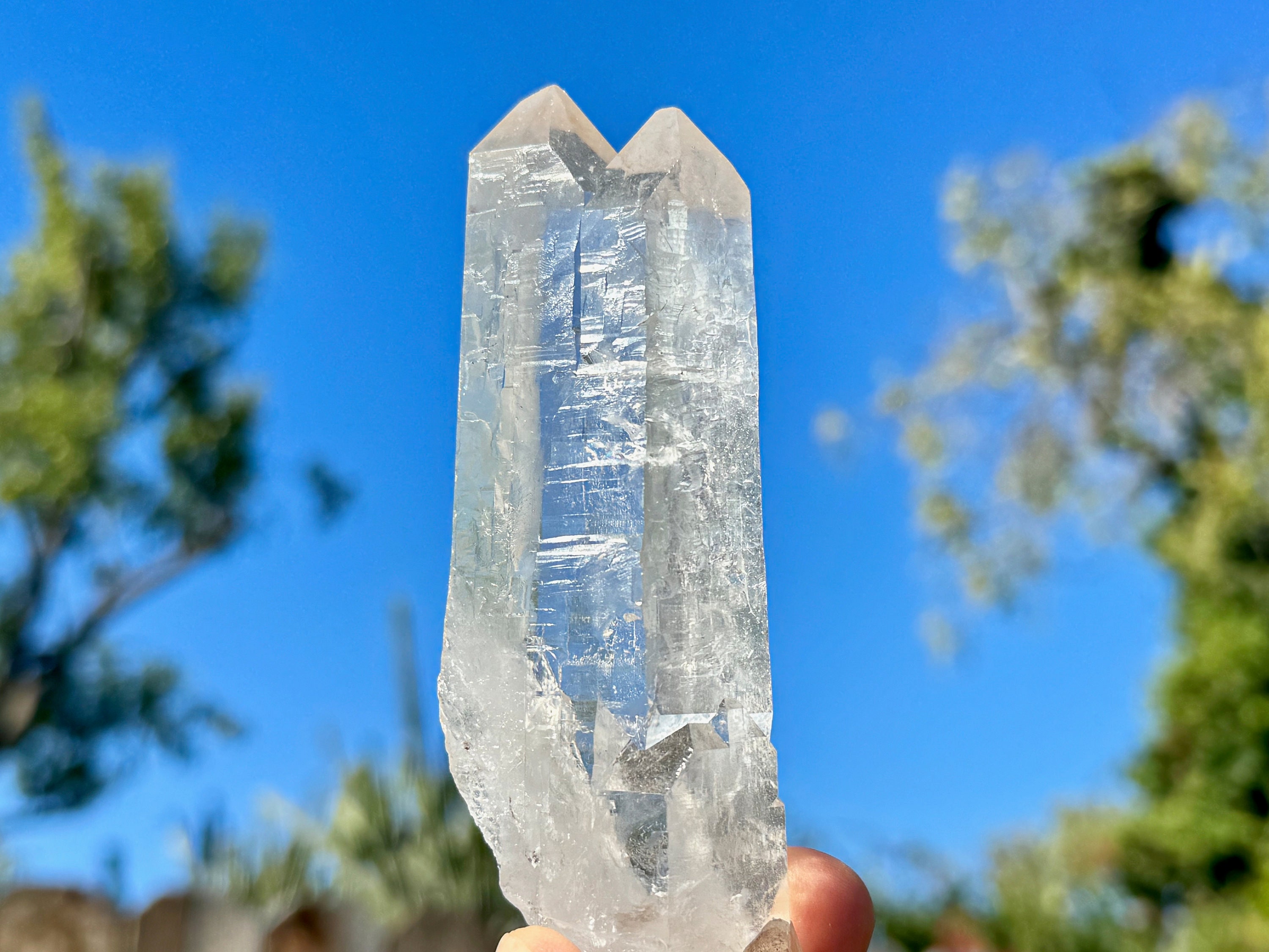 Laser Quartz Crystal, Tantric Twin Formation, Water Clear Quartz, New ...