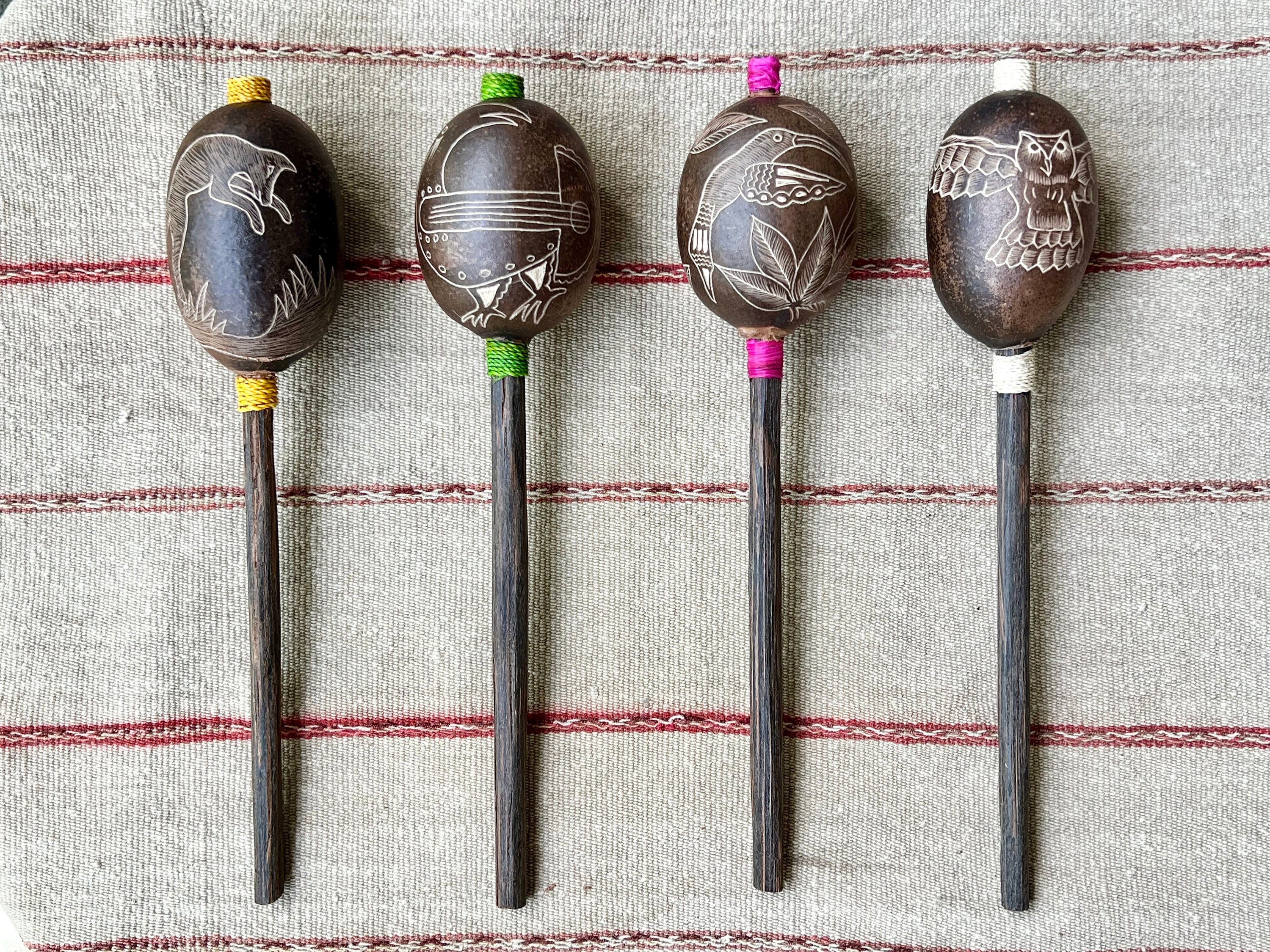 Shaman Rattle, Your Choice of Fox, Bird, Hummingbird or Owl ...