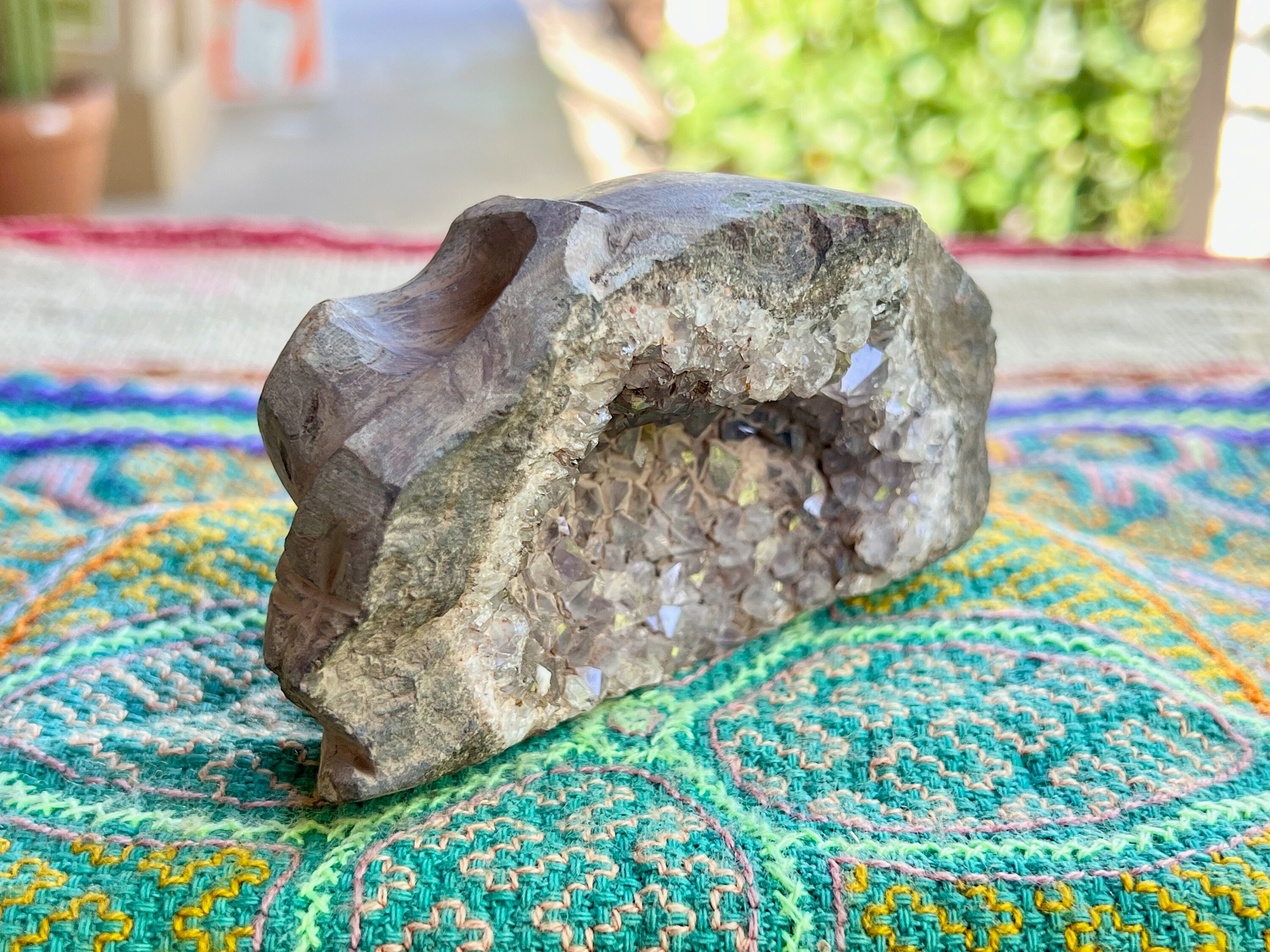 Peruvian Stone Skull, Hand Carved Amethyst and Quartz Crystal Skull ...
