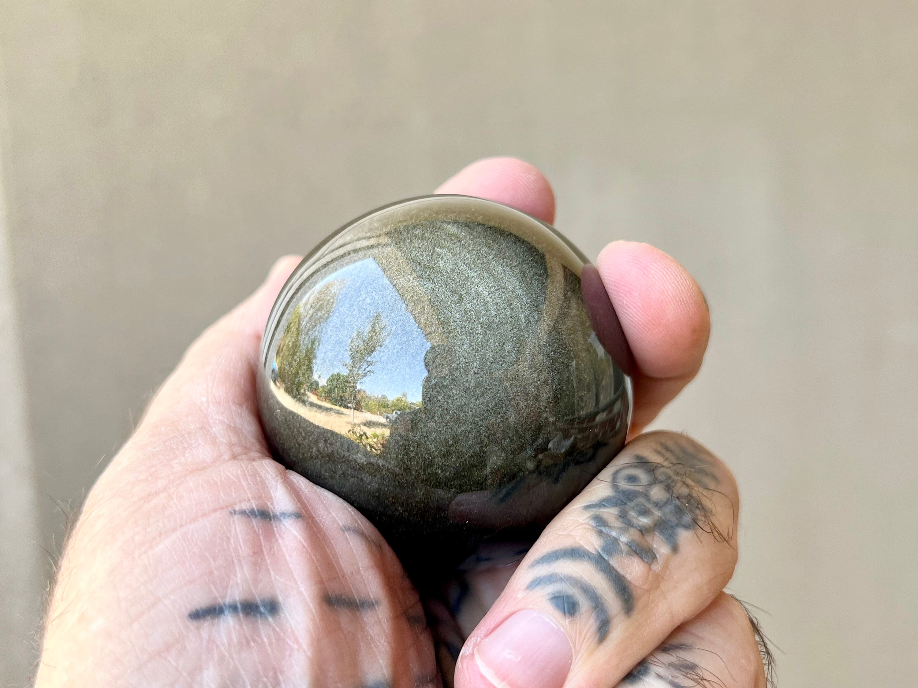 Obsidian Sphere, 2 Silver Sheen Obsidian Crystal Ball, Protection ...