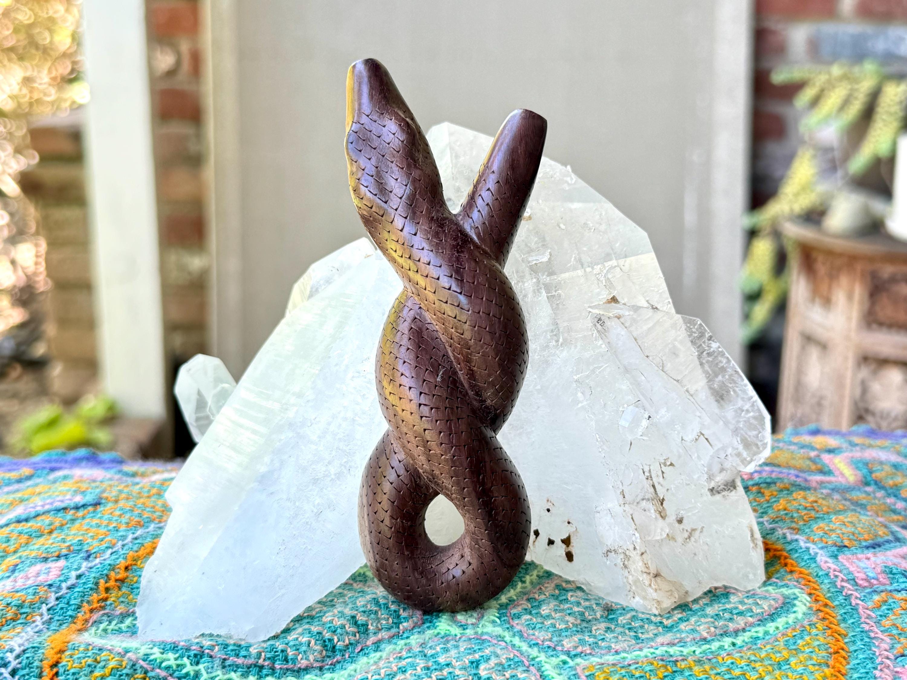 Infinity Serpent Kuripe, Solid Wood Snake Kuripe, Handcarved from a ...