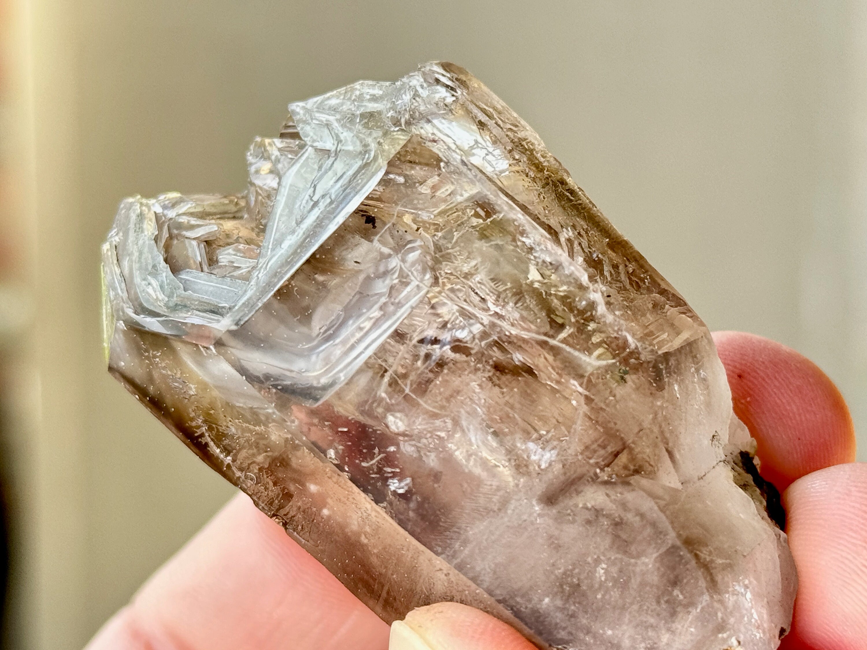 Smoky Enhydro Quartz, Multiple Active Water Bubbles, 79g, Brandberg ...