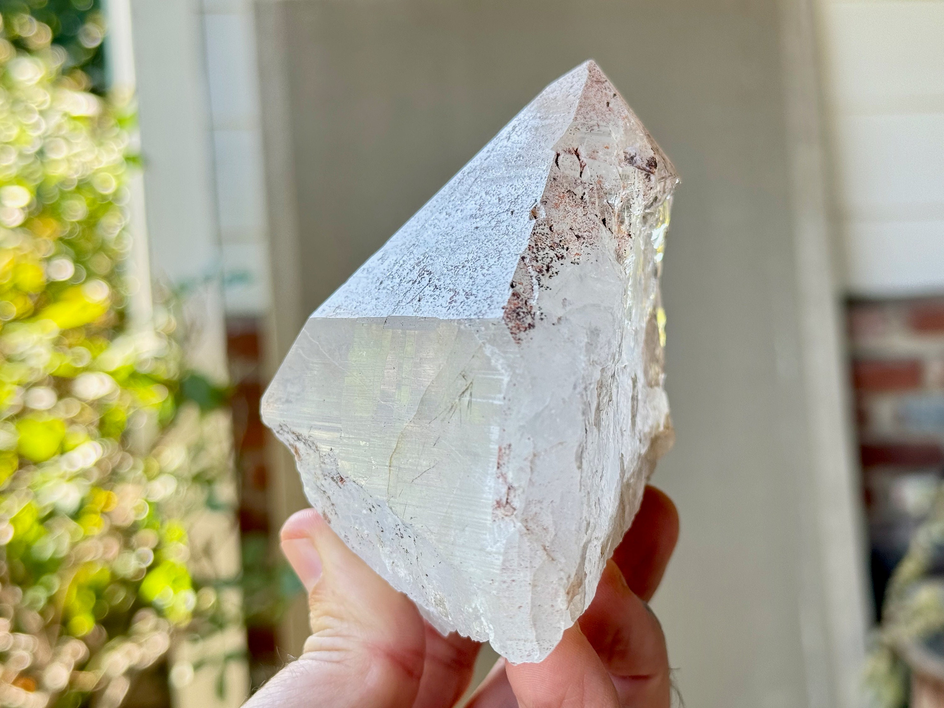 Himalayan Cathedral Quartz with Black Rutile, 617g, High Altitude Water ...