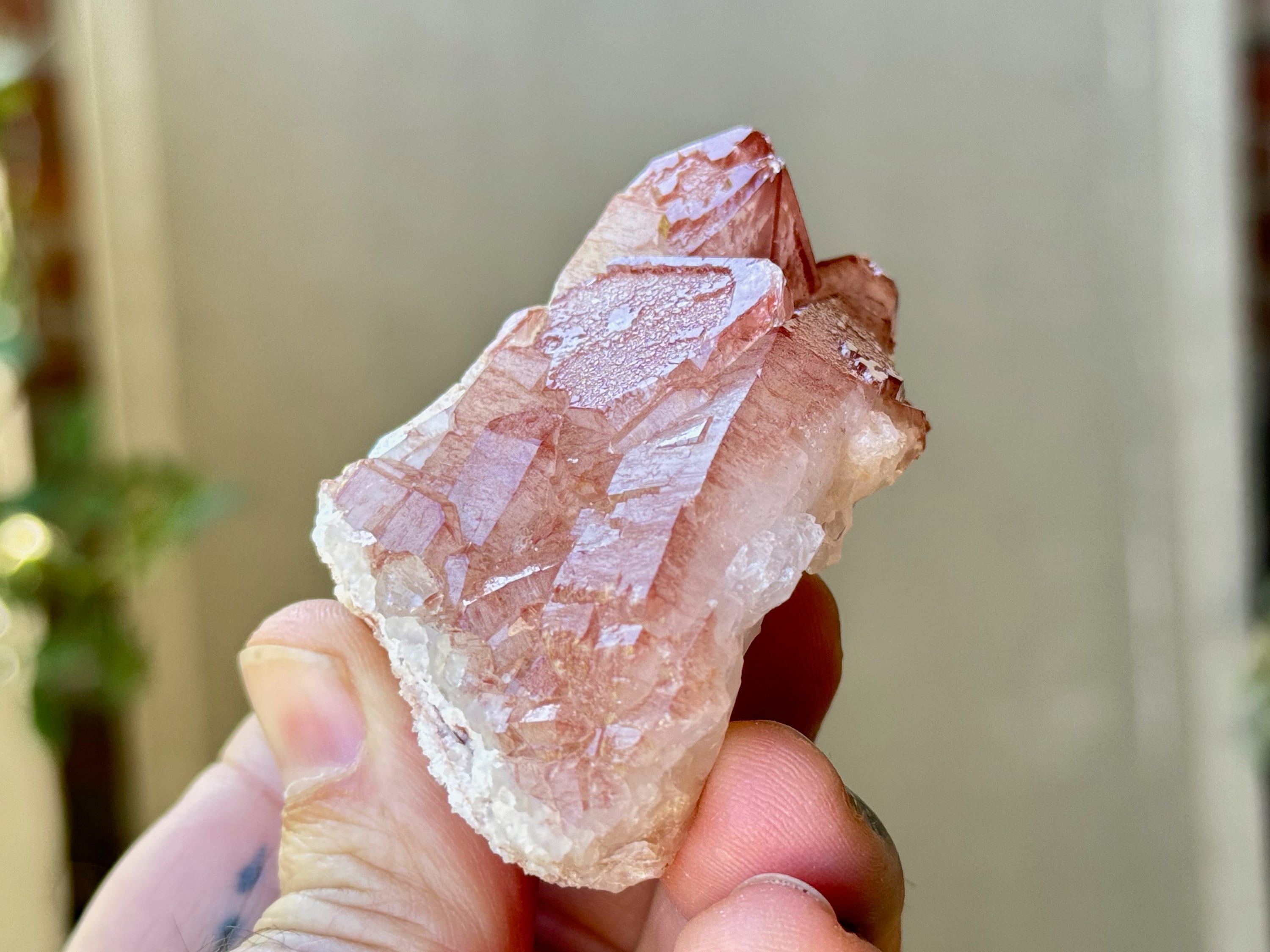 Red Dragon Quartz with Vibrant Pink Inclusions, New Find, Calming ...