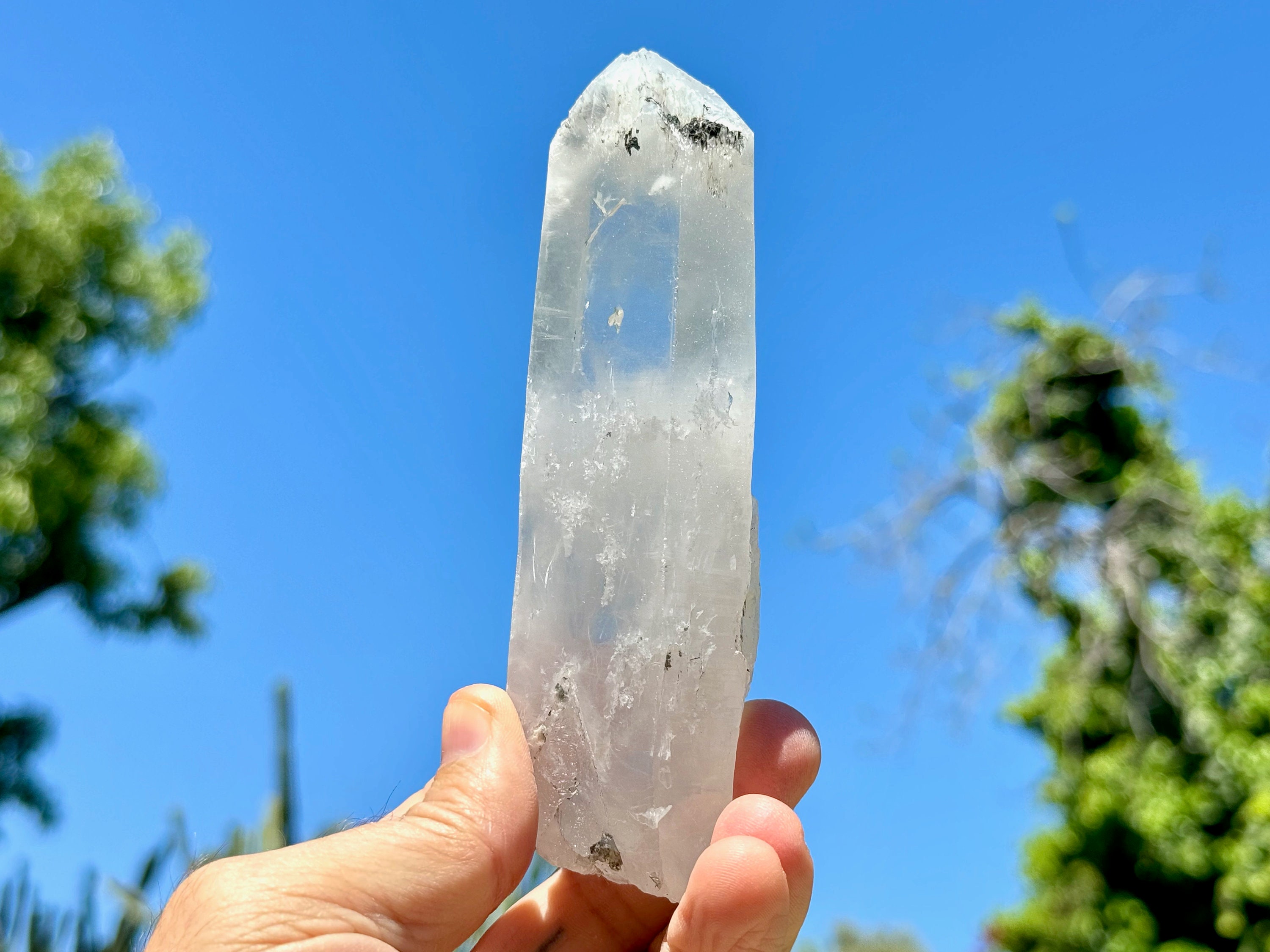 White Angel Tipped Quartz with Etched Termination, Rare Old Find ...