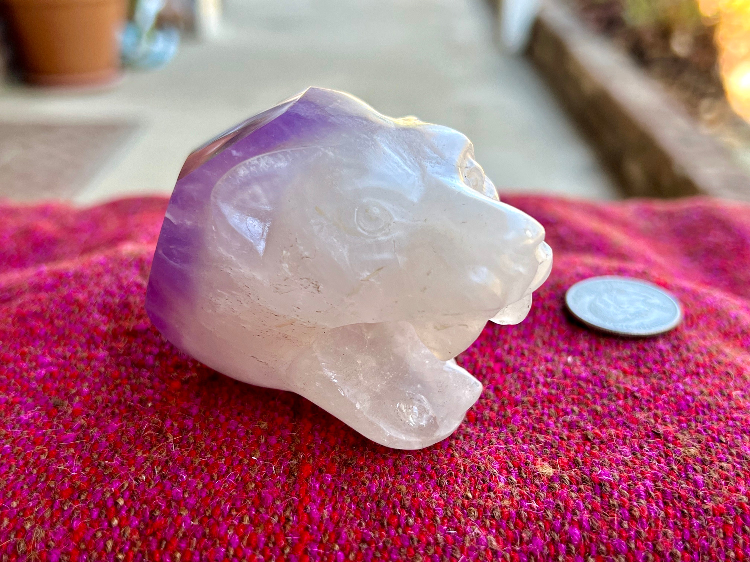 Amethyst Puma by Peruvian Artist Arturo Huarhua, Carved Amethyst ...