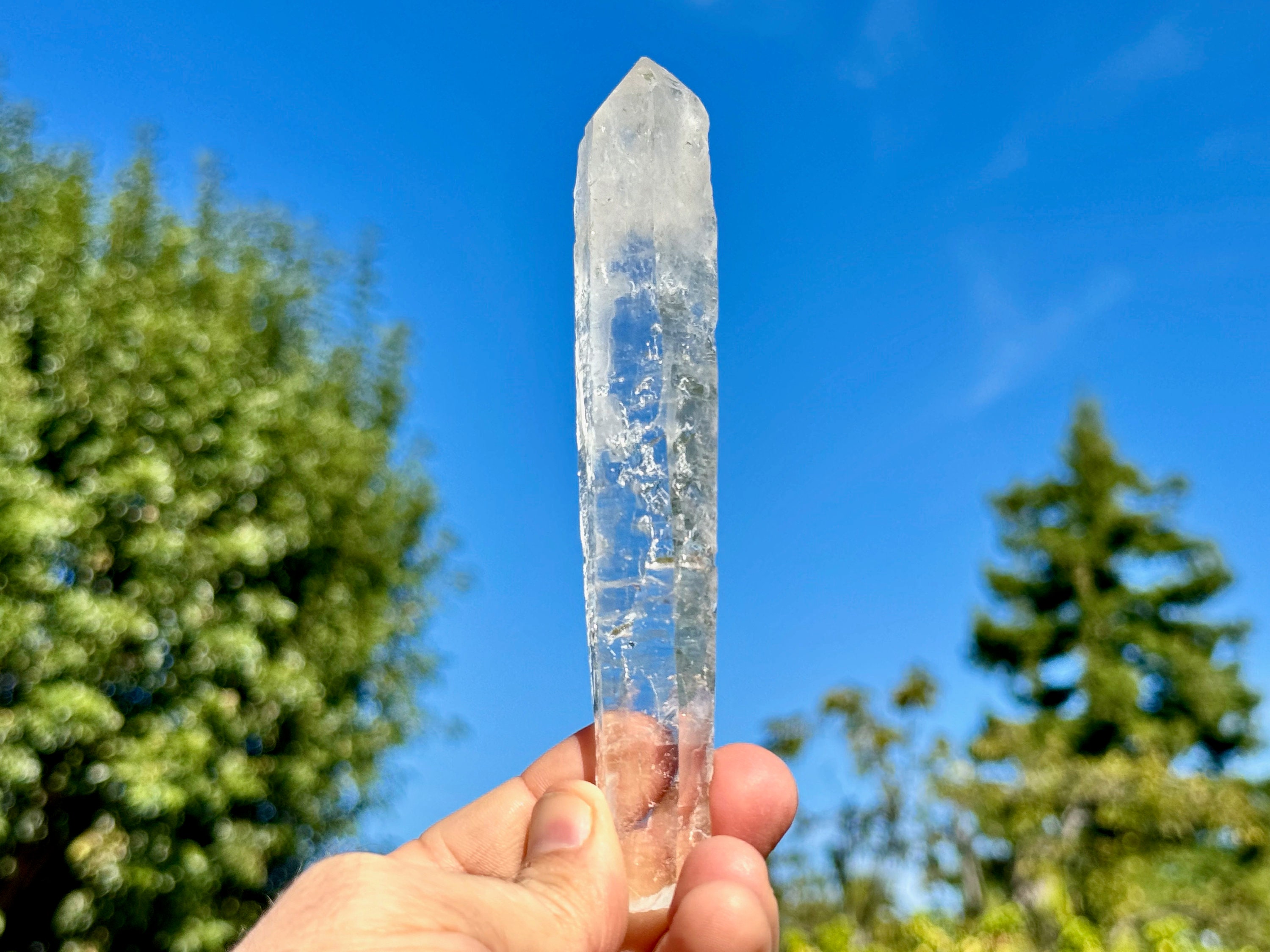 Lightning Strike Laser Quartz with Water Clear Clarity, Rare Find ...