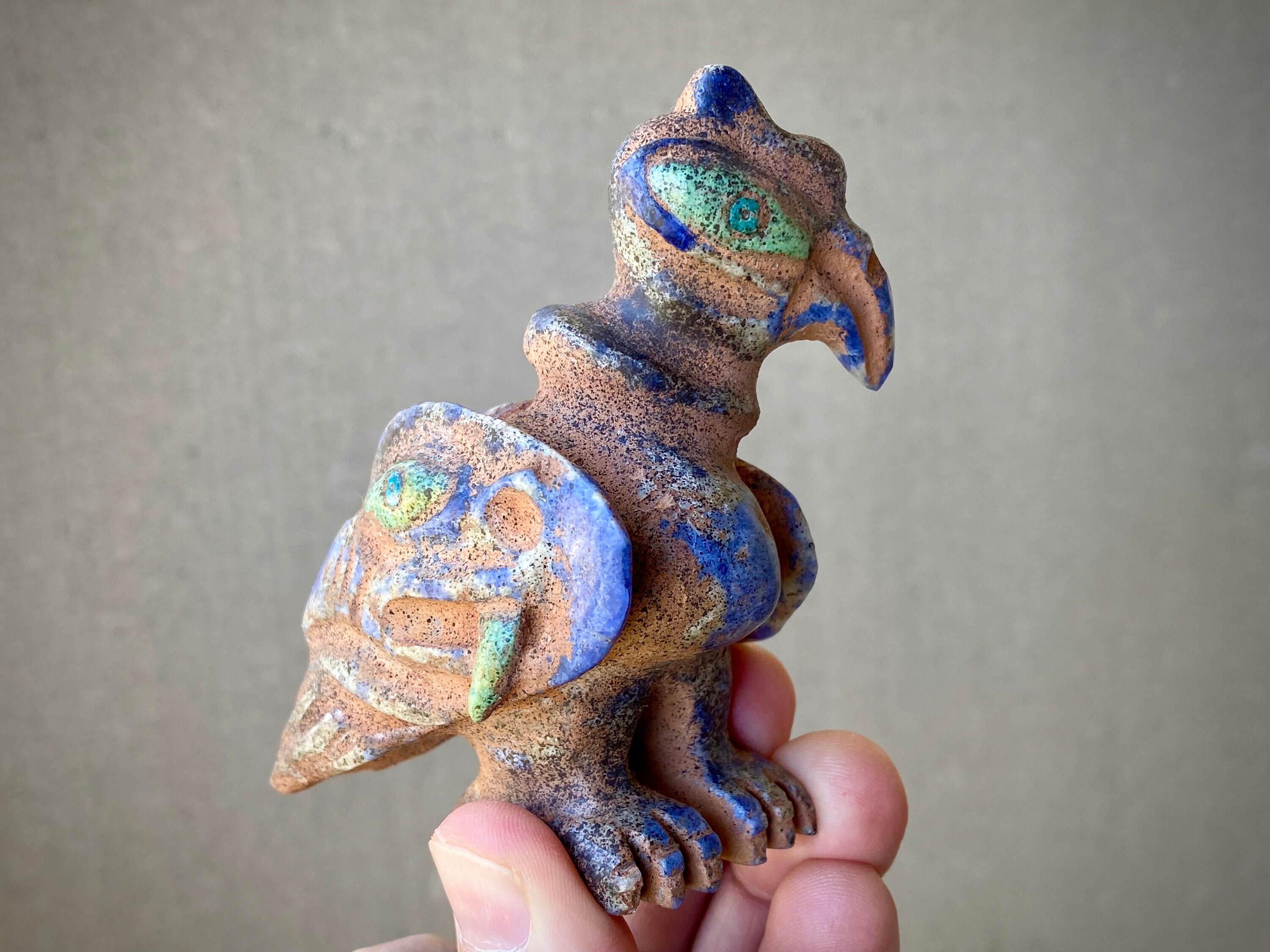 Incan Condor and Serpent Statue by José Aguilar, Carved Crystal Condor ...