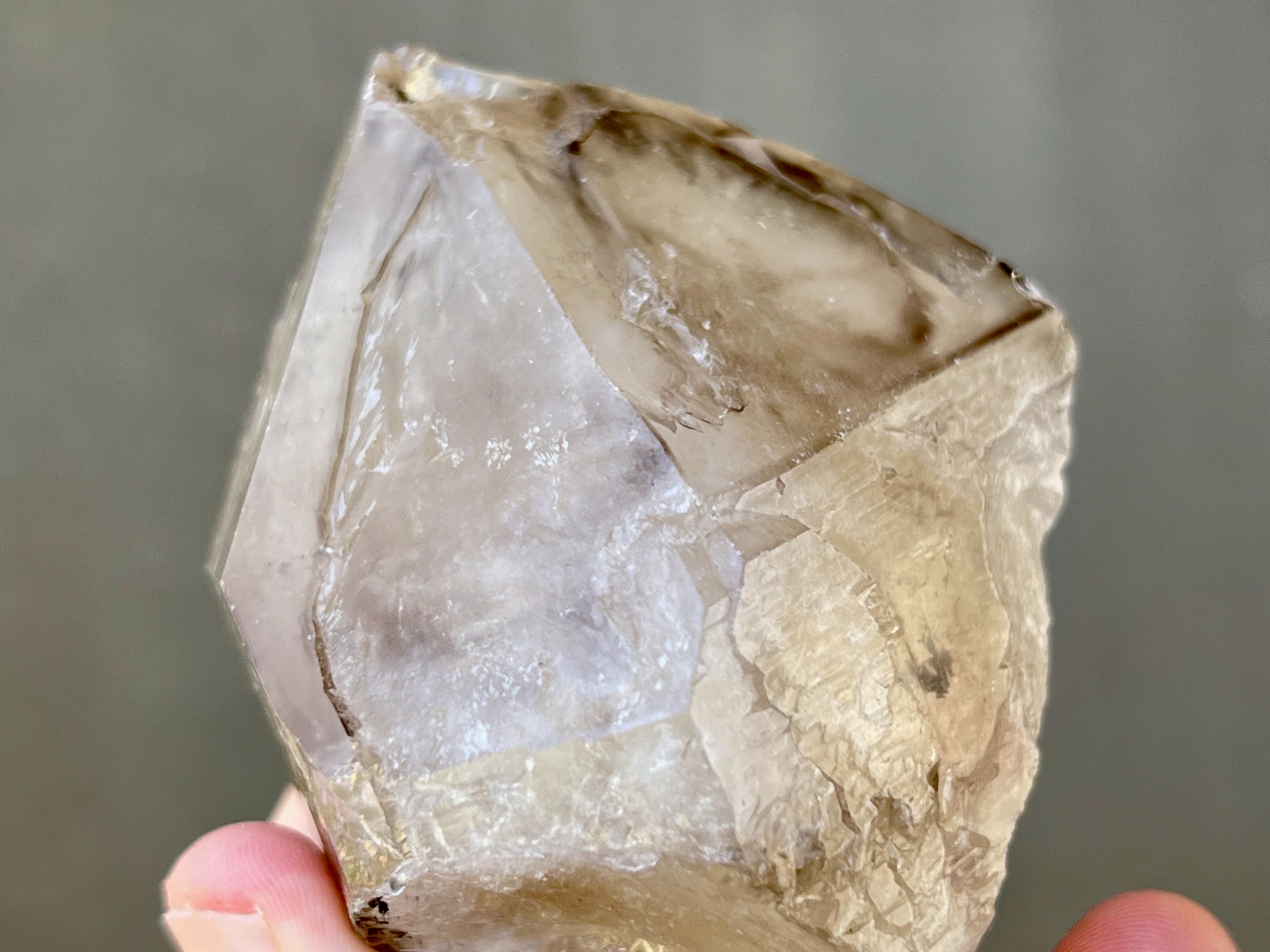 Elestial Quartz with Smoky Highlights and Mild Citrine Inclusion, Solar ...