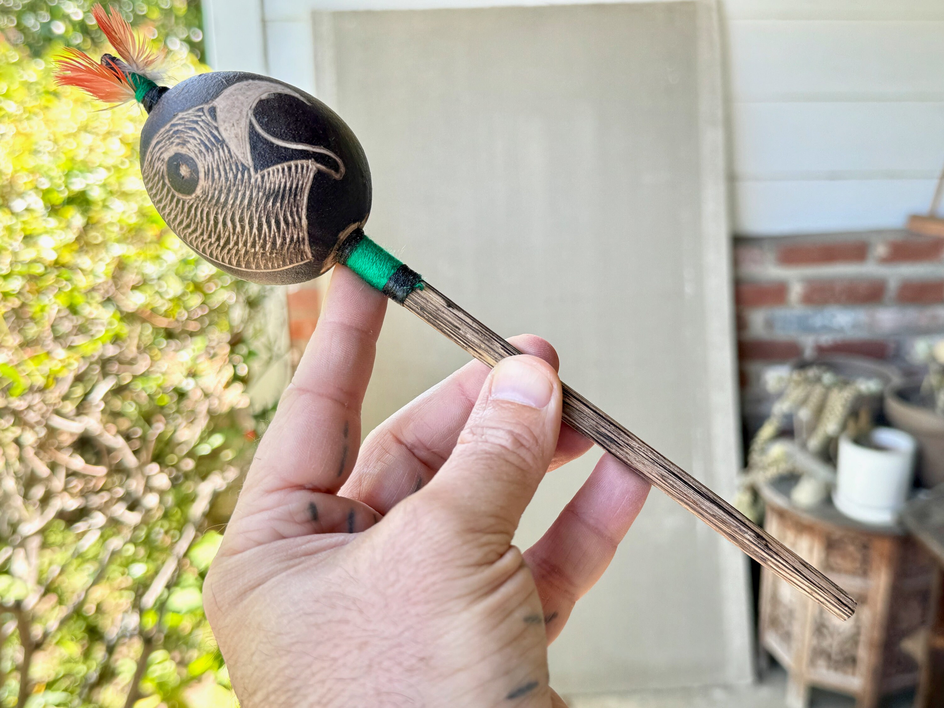 Shaman Rattle, Traditional Shipibo Rattle for Shamanic Plant Medicine ...