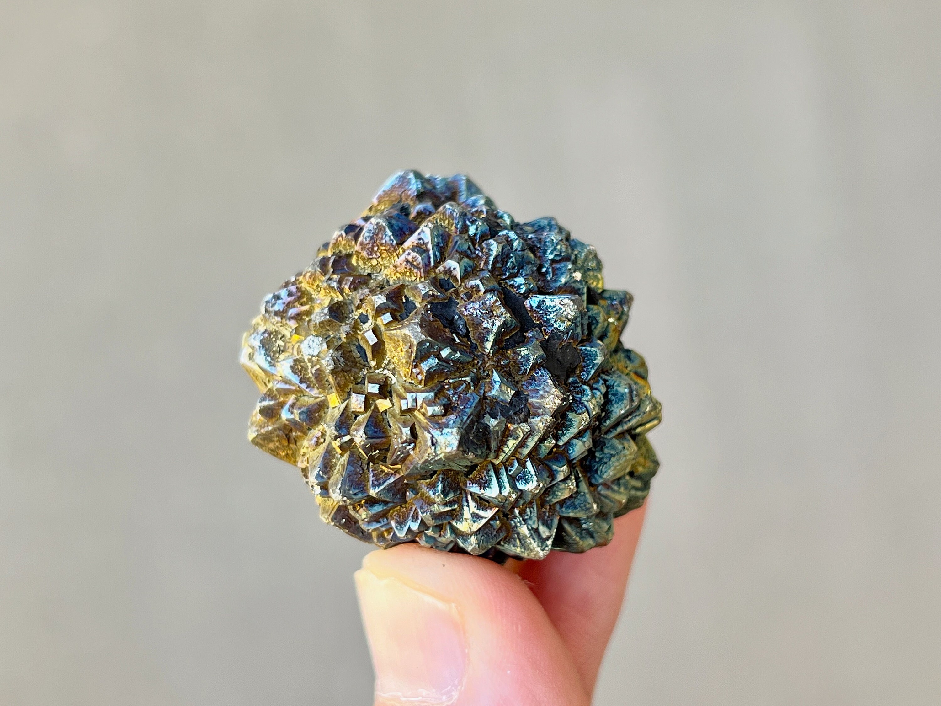 Blue and Gold Marcasite Nodule with Natural Iridescence, 87g, Gold ...