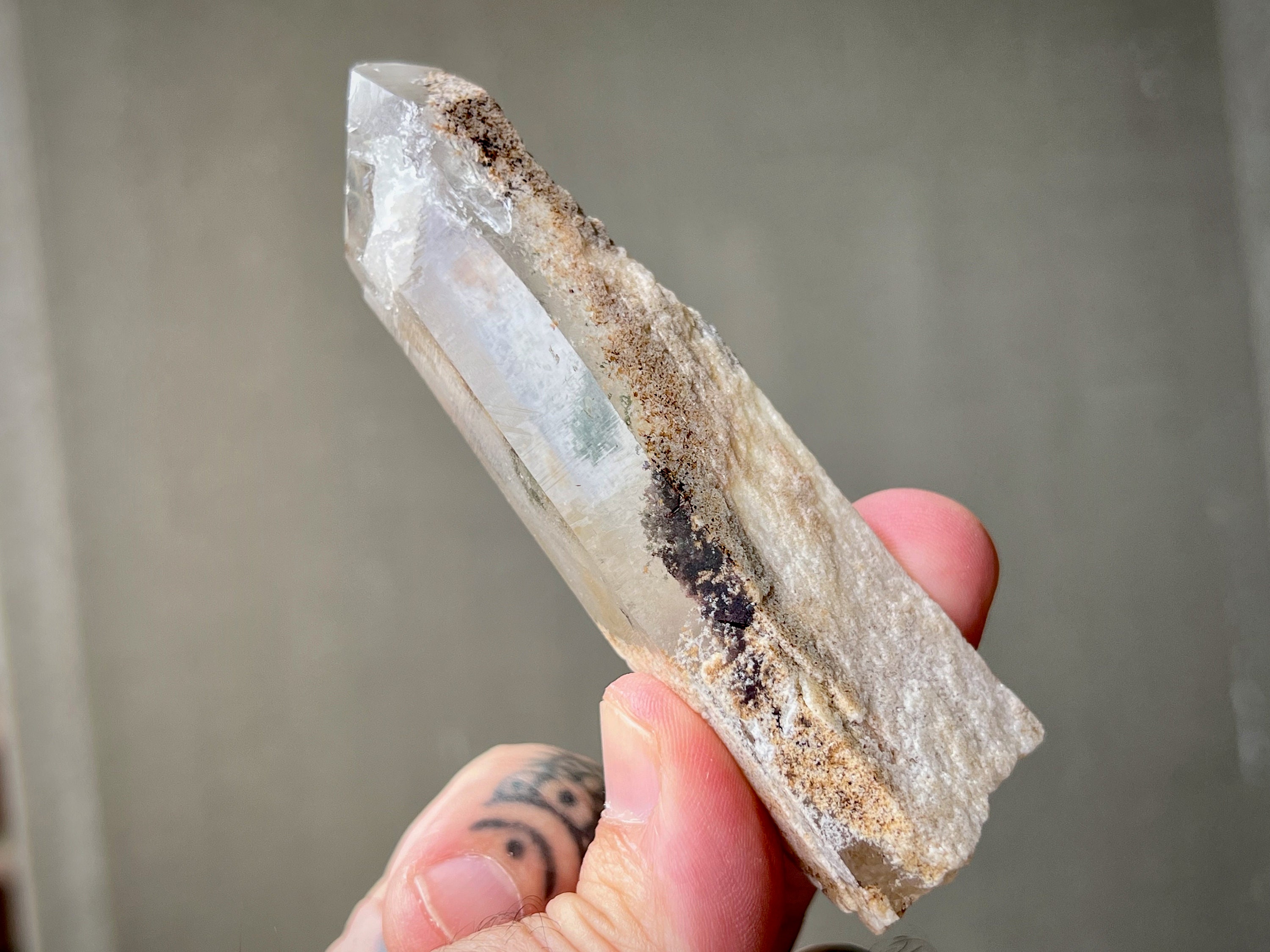 Lodolite Garden Quartz with Colorful Green Chlorite and Red Hematite ...