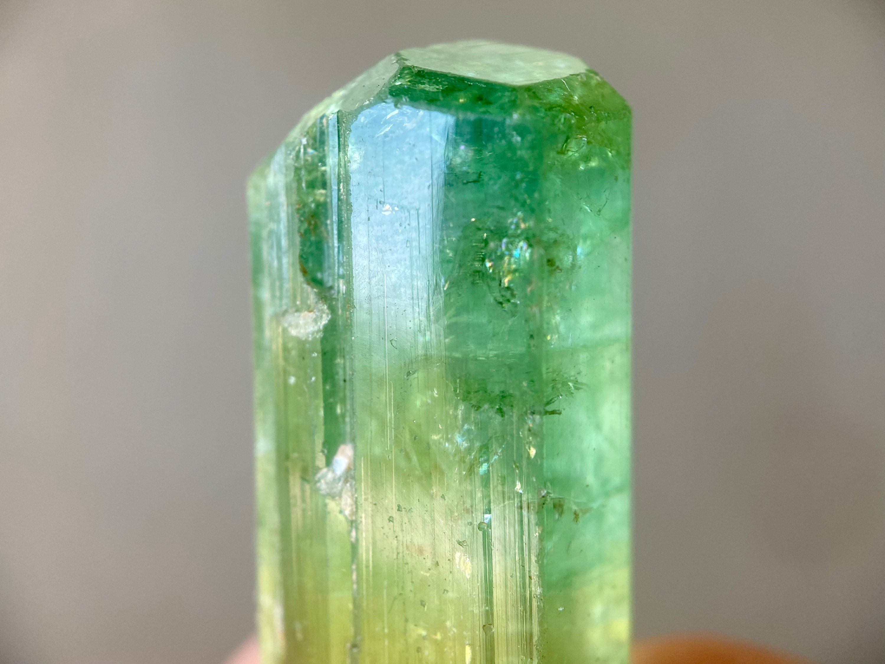 Bicolor Tourmaline, Rare Green and Yellow Tourmaline, 19.3 Grams, Facet ...
