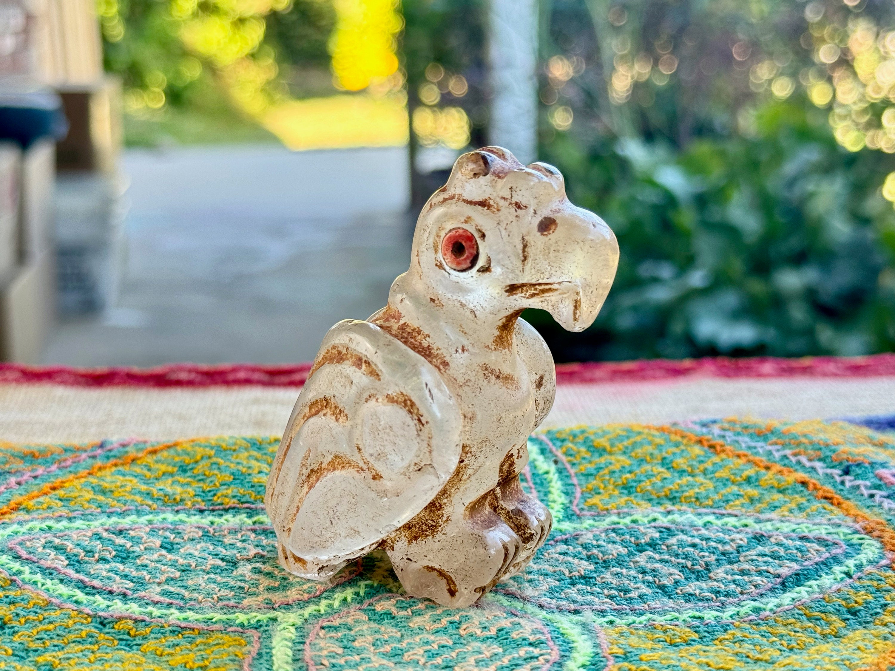 Incan Quartz Condor Statue by Peruvian Artist Ruben Layme, Hand Carved ...