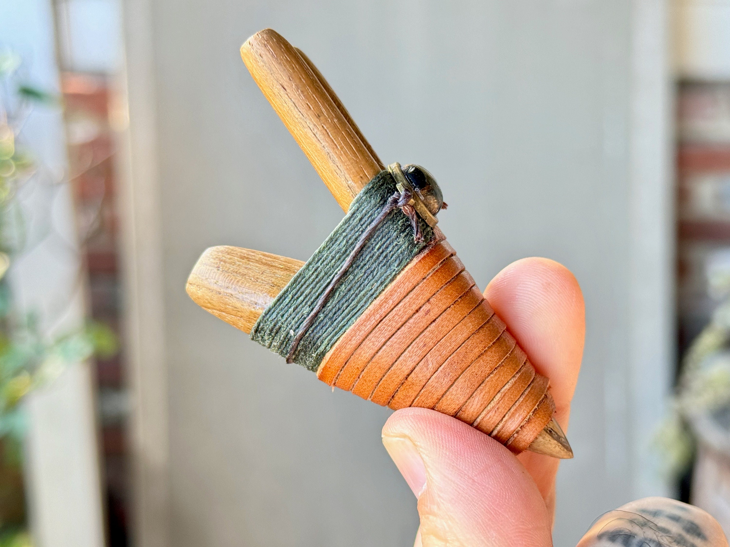 Double Kuripe Pipe, Handcrafted Natural Teak Wood Double Barrel Kuripe ...