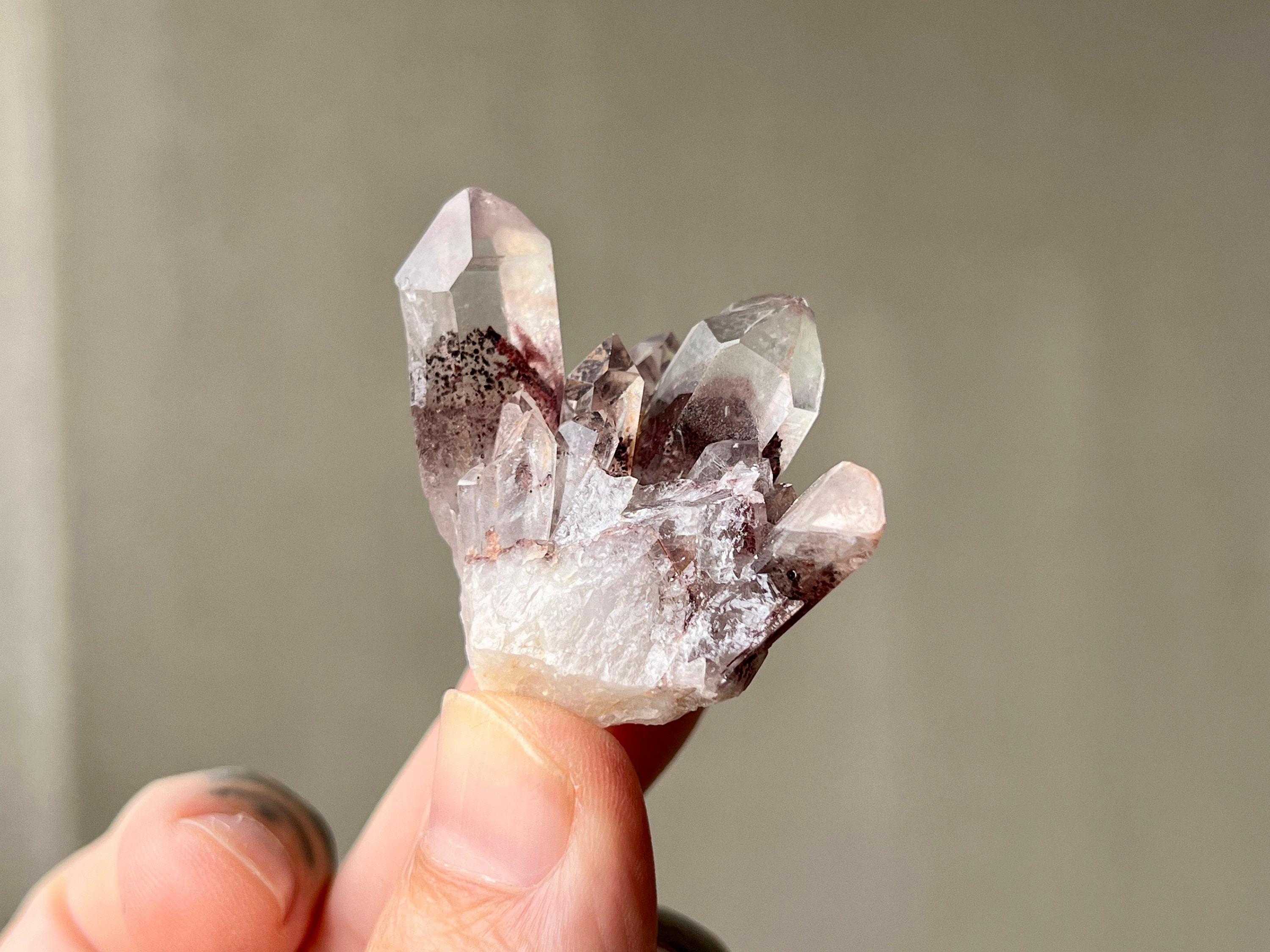 Sunset Phantom Quartz, New Find, Rare Red Phantom Quartz with Hematite ...