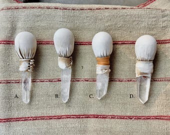 Andean Shaman Rattle With Quartz Crystal Handle, Handcrafted for ...