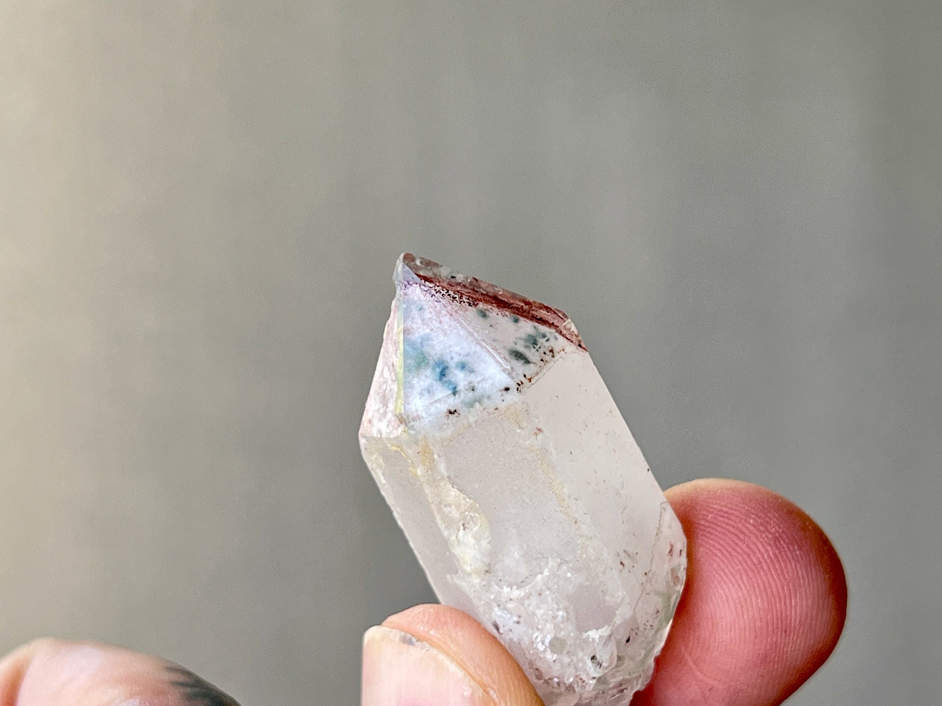 Pink Lithium Quartz with Unique Blue Inclusions, New Find, Energetic ...