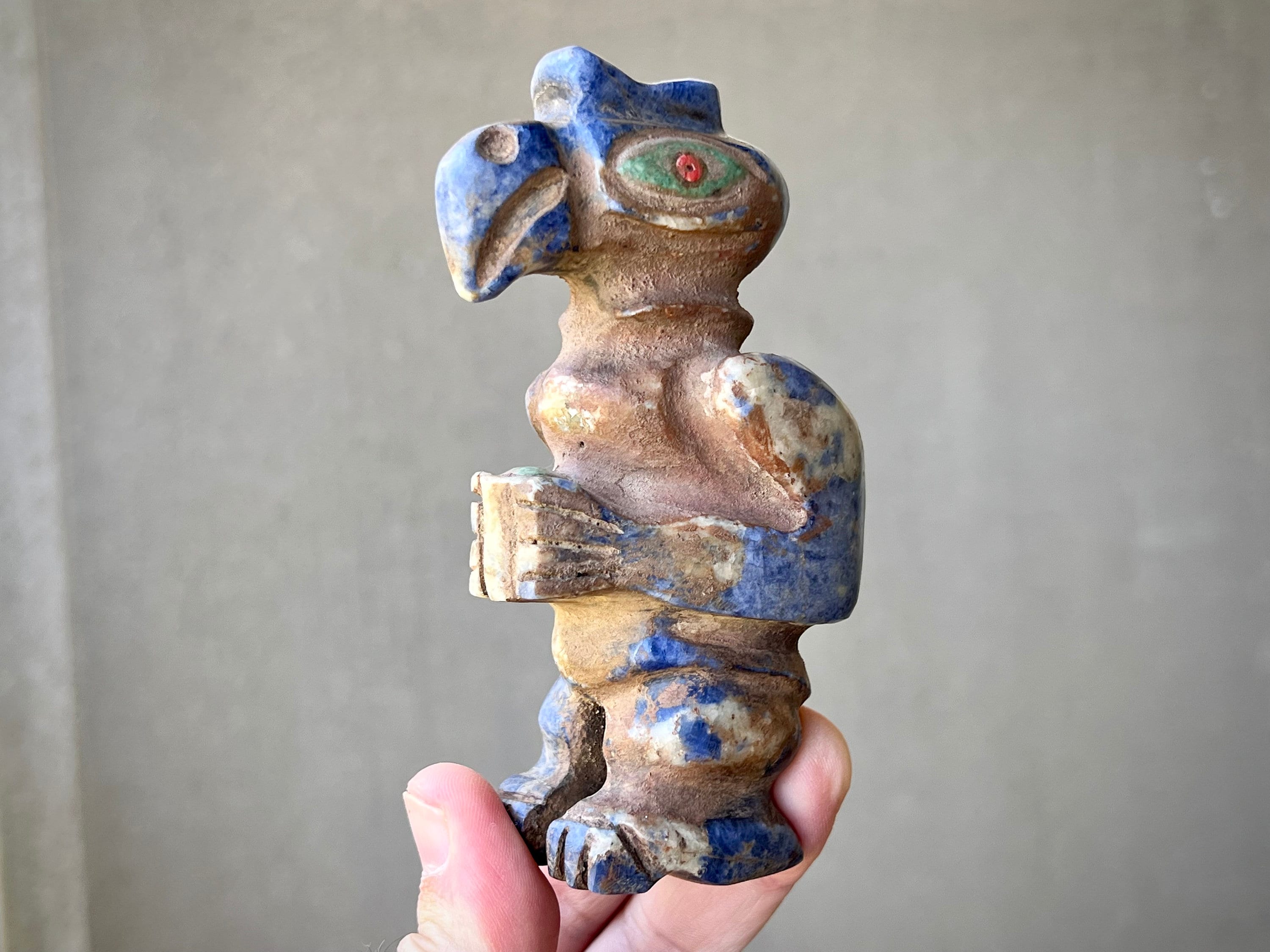 Incan Condor Statue by Peruvian Artist José Aguilar, Carved Stone ...