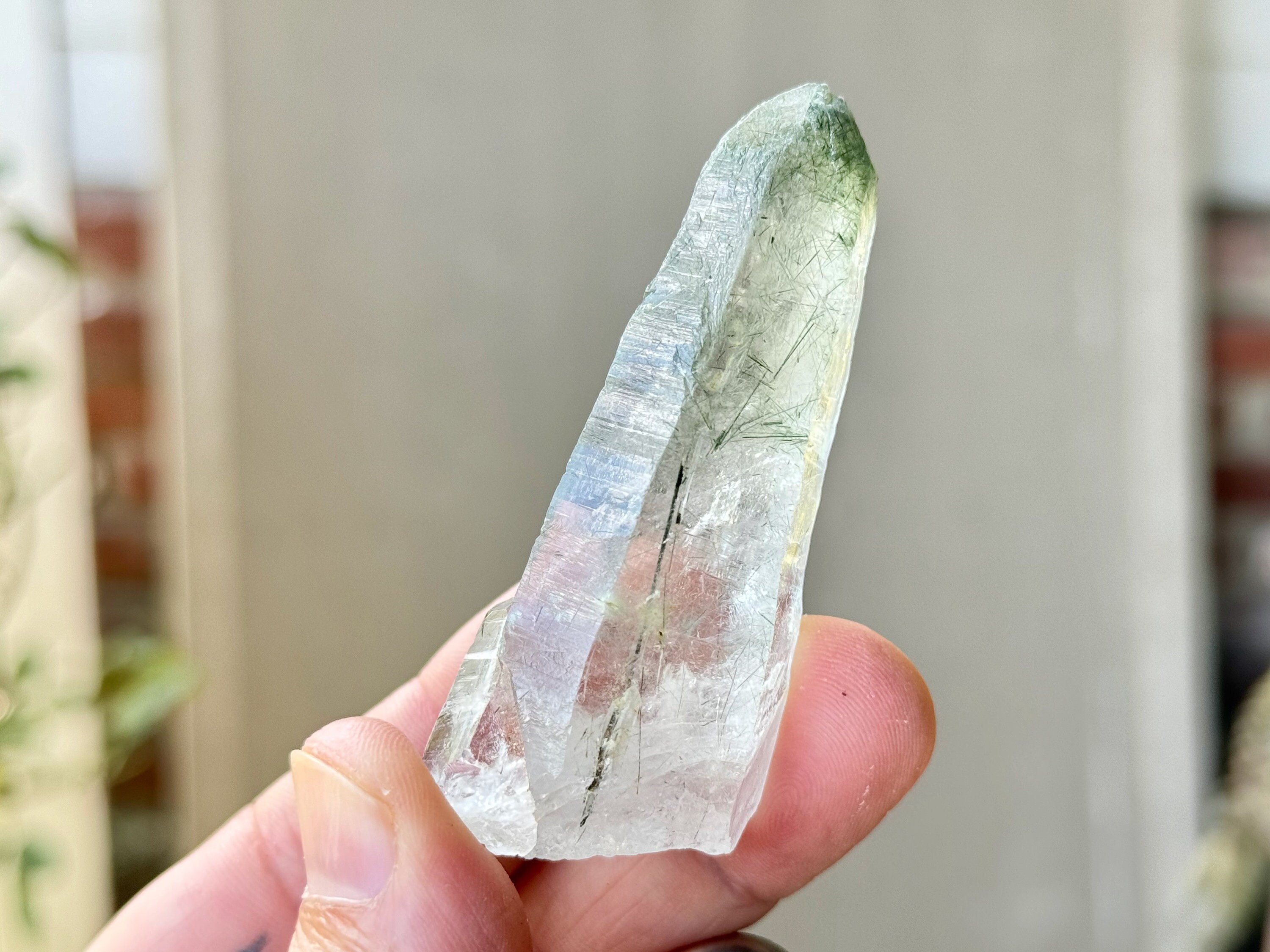 Green Chlorite Quartz with Rare Actinolite Needle Inclusions, New Find ...