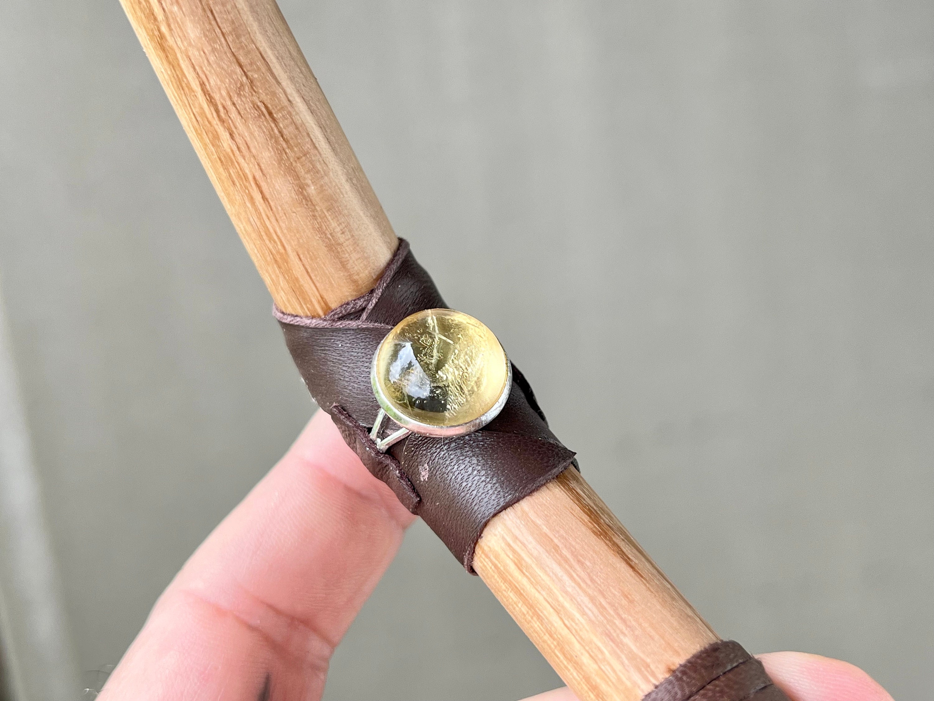 Tepi (kuripe) pipe with Citrine, Solid Wood Tepi, Handcrafted Shamanic ...