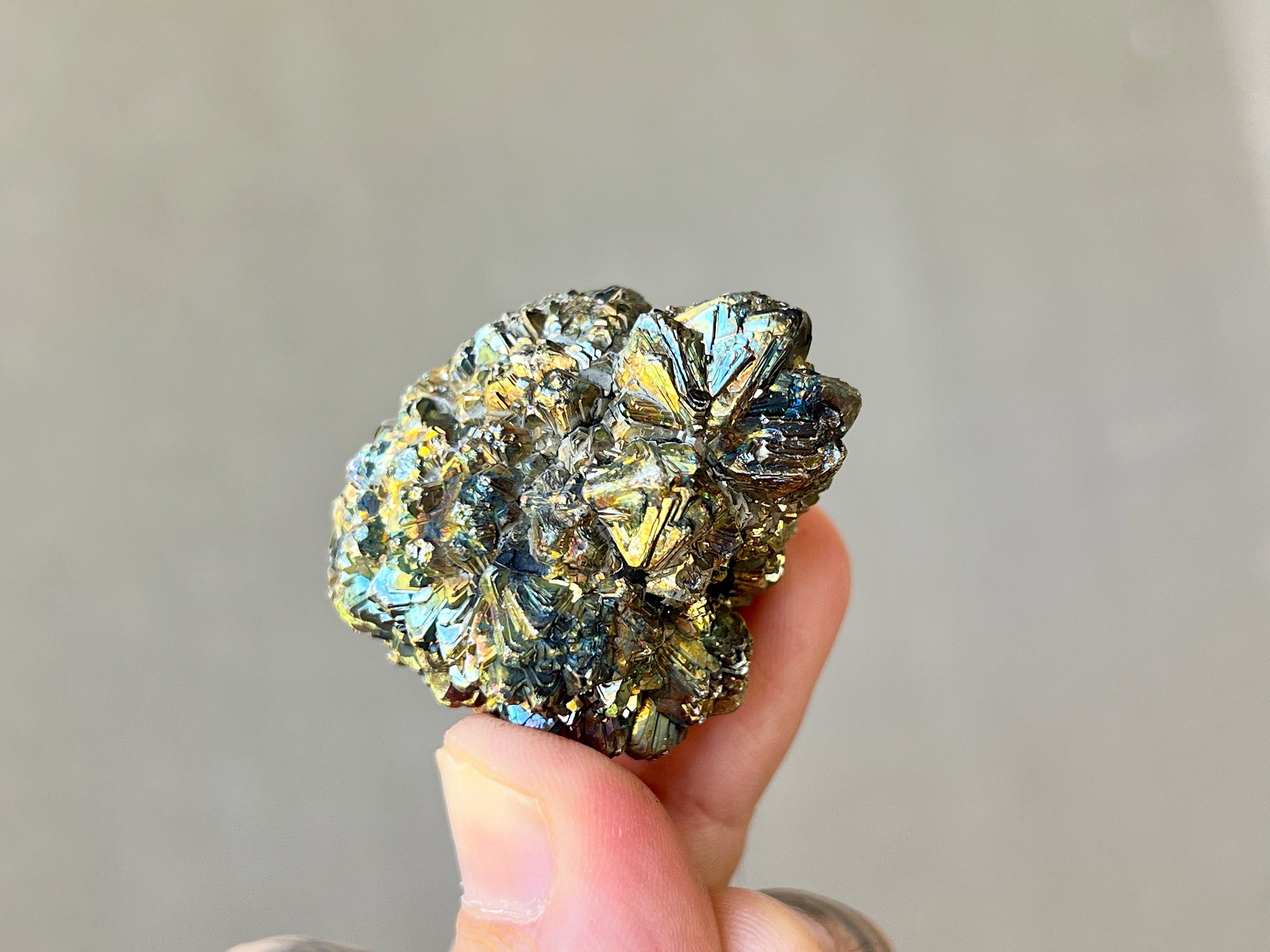 Rainbow Marcasite Nodule with Natural Iridescence, 81g, Golden Prophecy ...