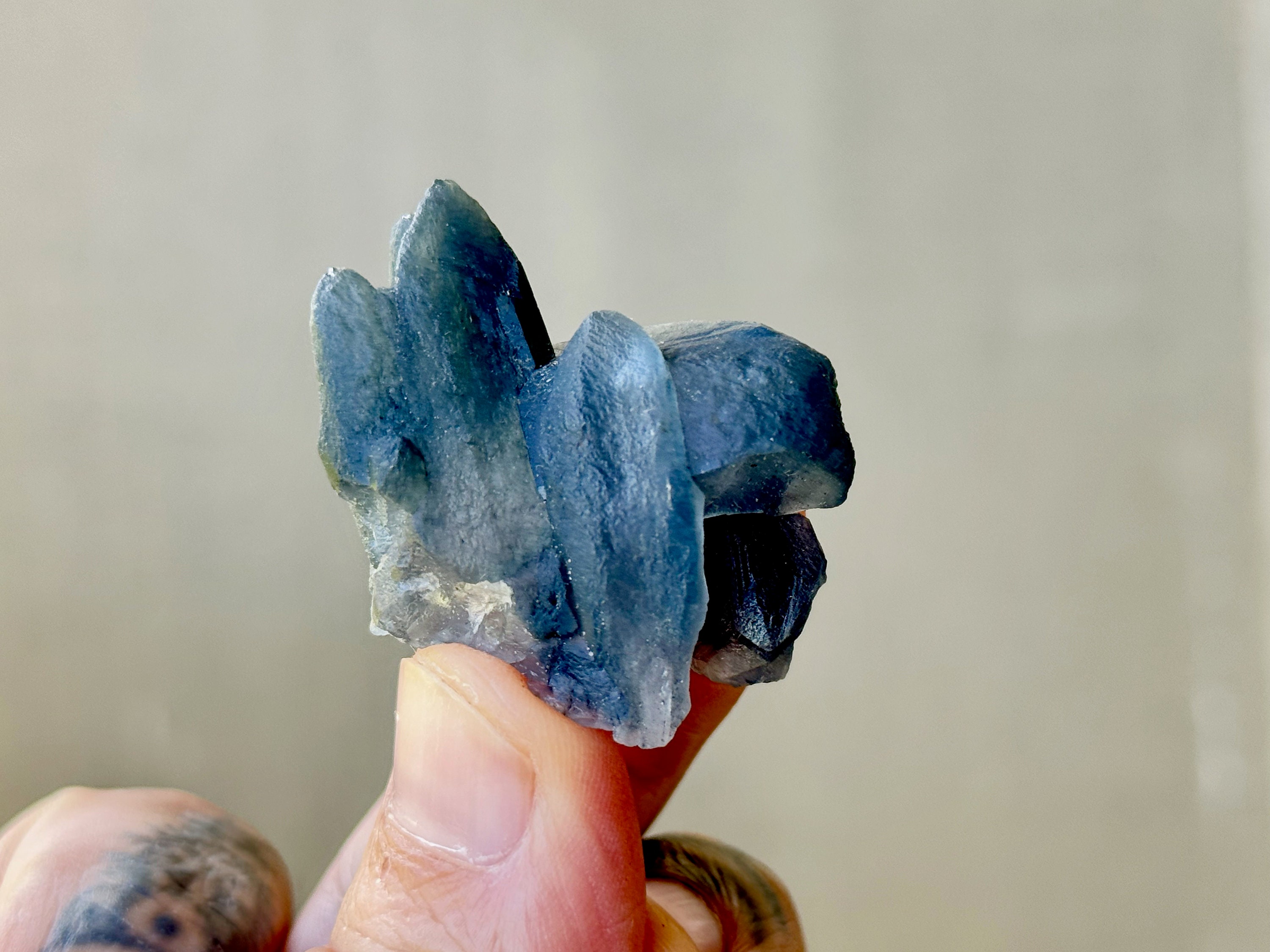 Blue Tara Quartz with Vibrant Blue Riebeckite Inclusions, New Find ...