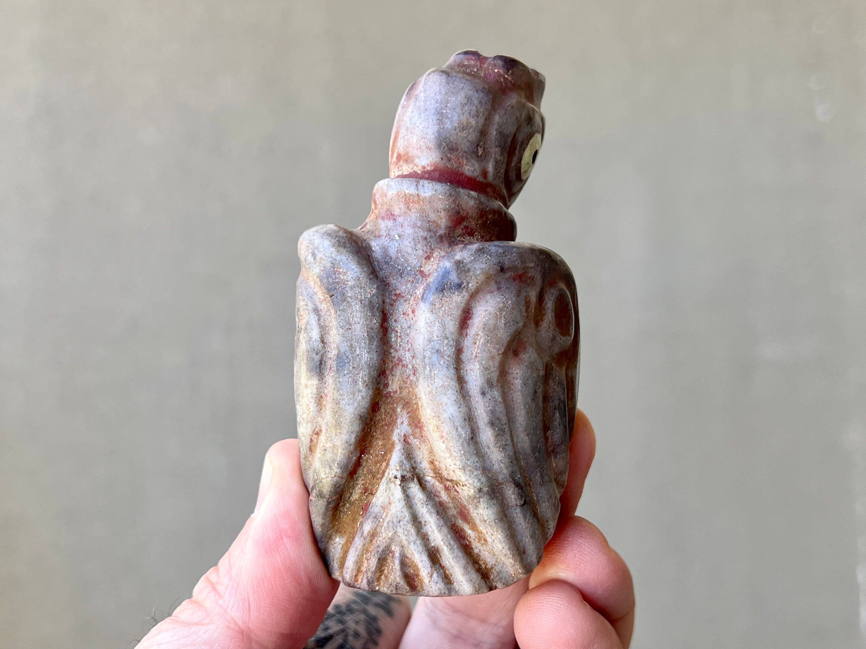 Incan Condor Statue by Peruvian Artist José Aguilar, Carved Crystal ...