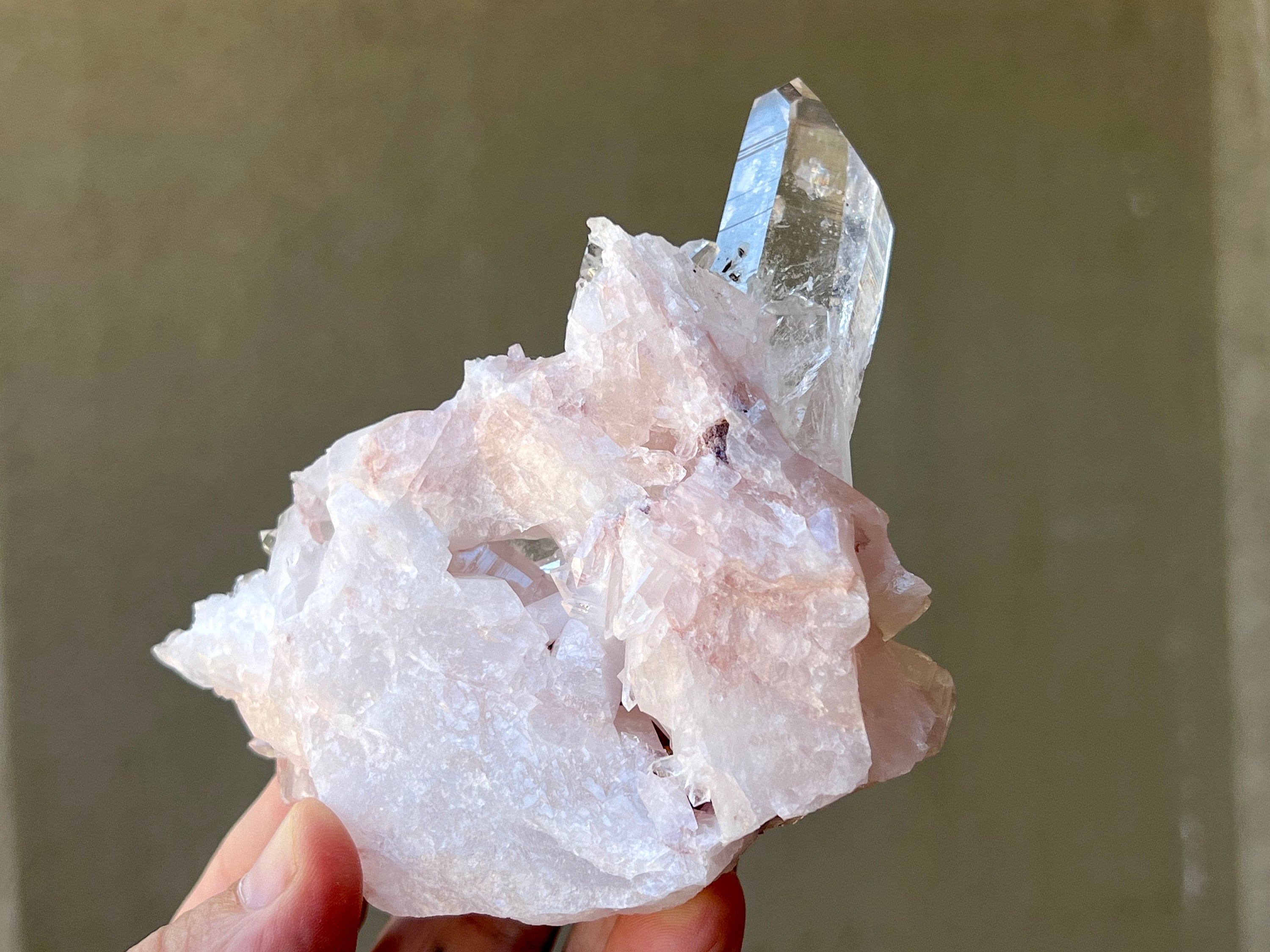 Pink Lemurian Quartz Crystal, New Rare Find, Pink Colombian Lemurian ...