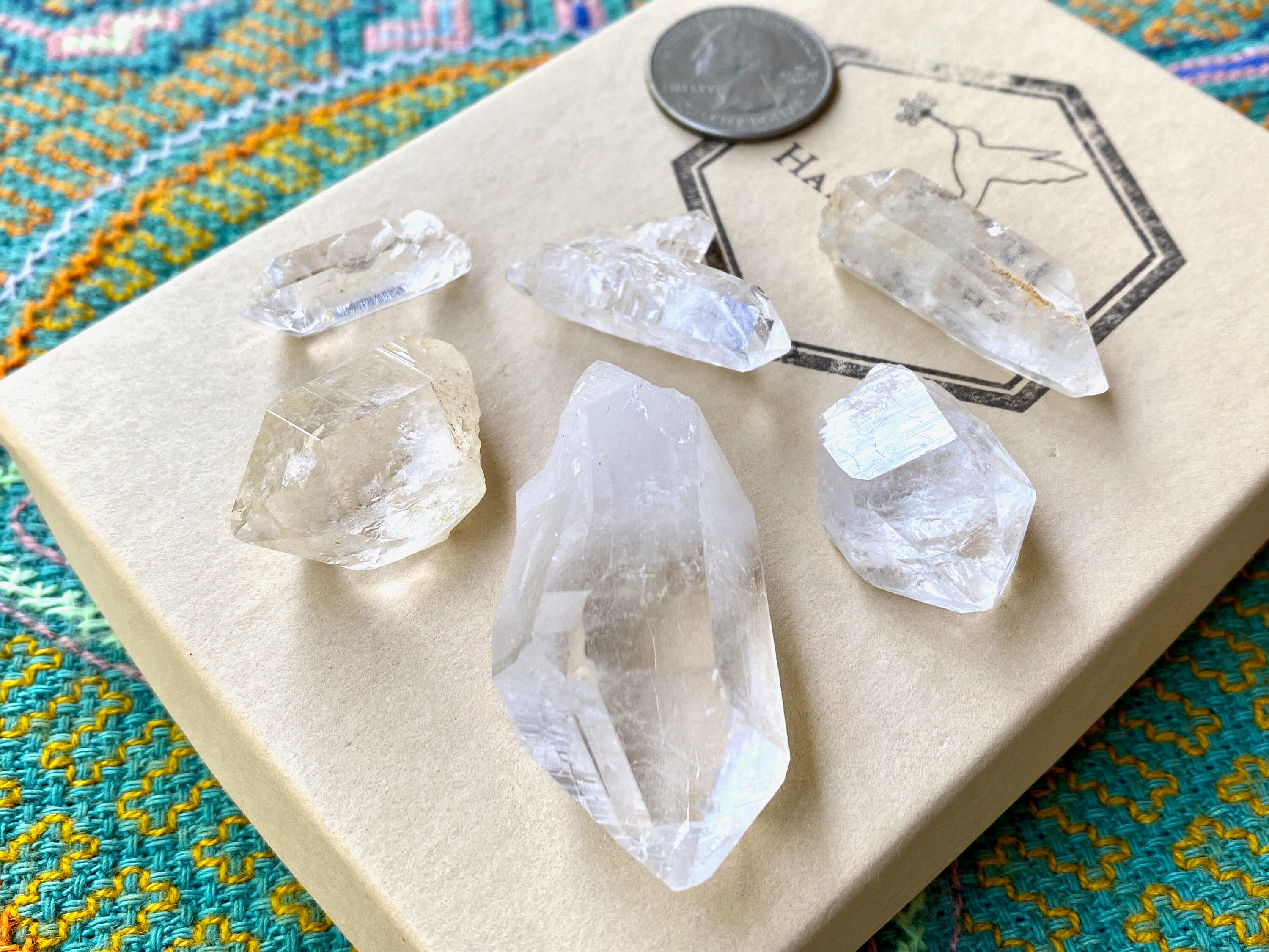 Himalayan Quartz Crystal Lot, 6 Pieces, New Find, Water Clear High ...