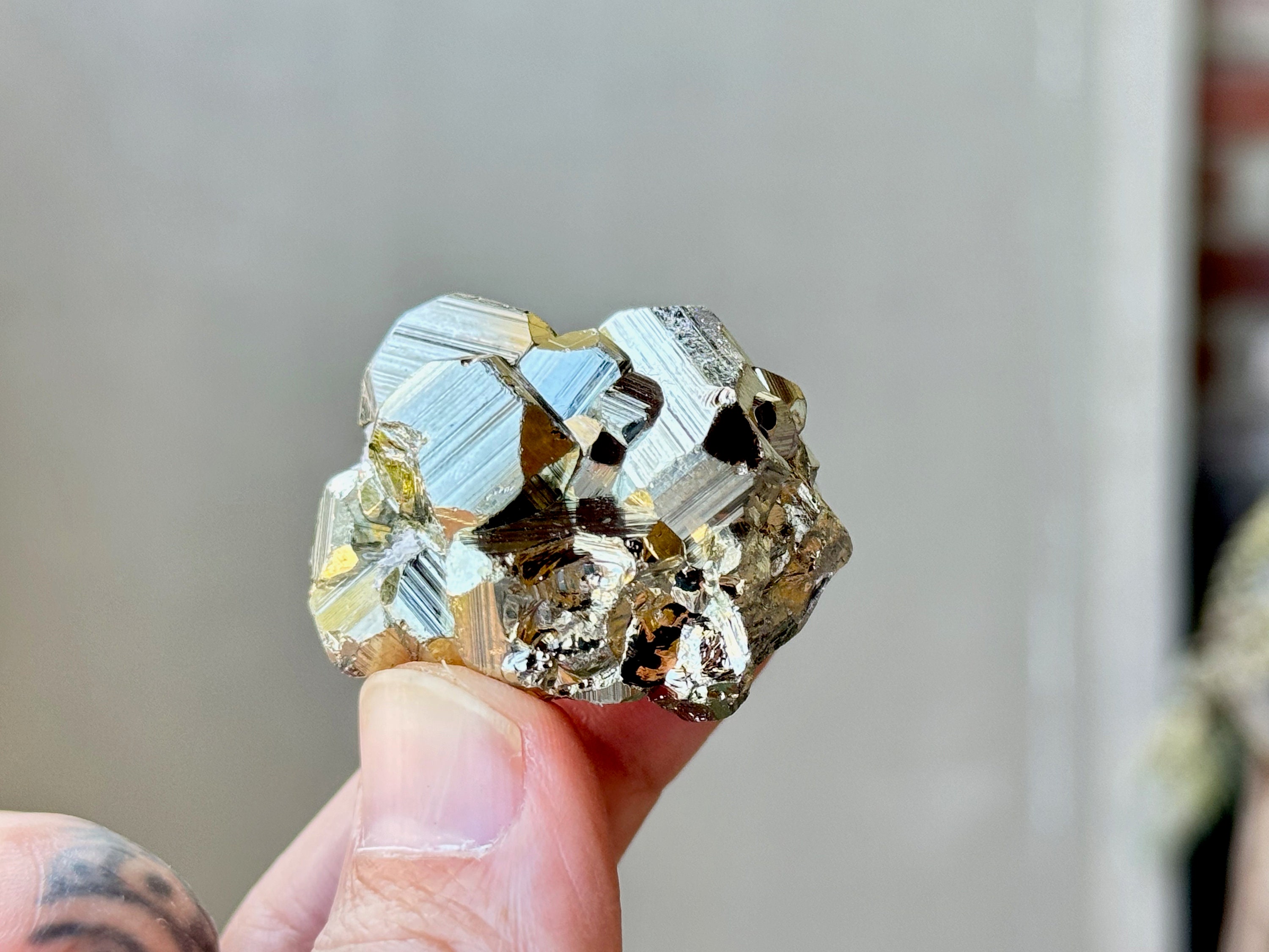 Pyrite Cluster with Linear Etchings, Highest Quality, Natural Etched ...