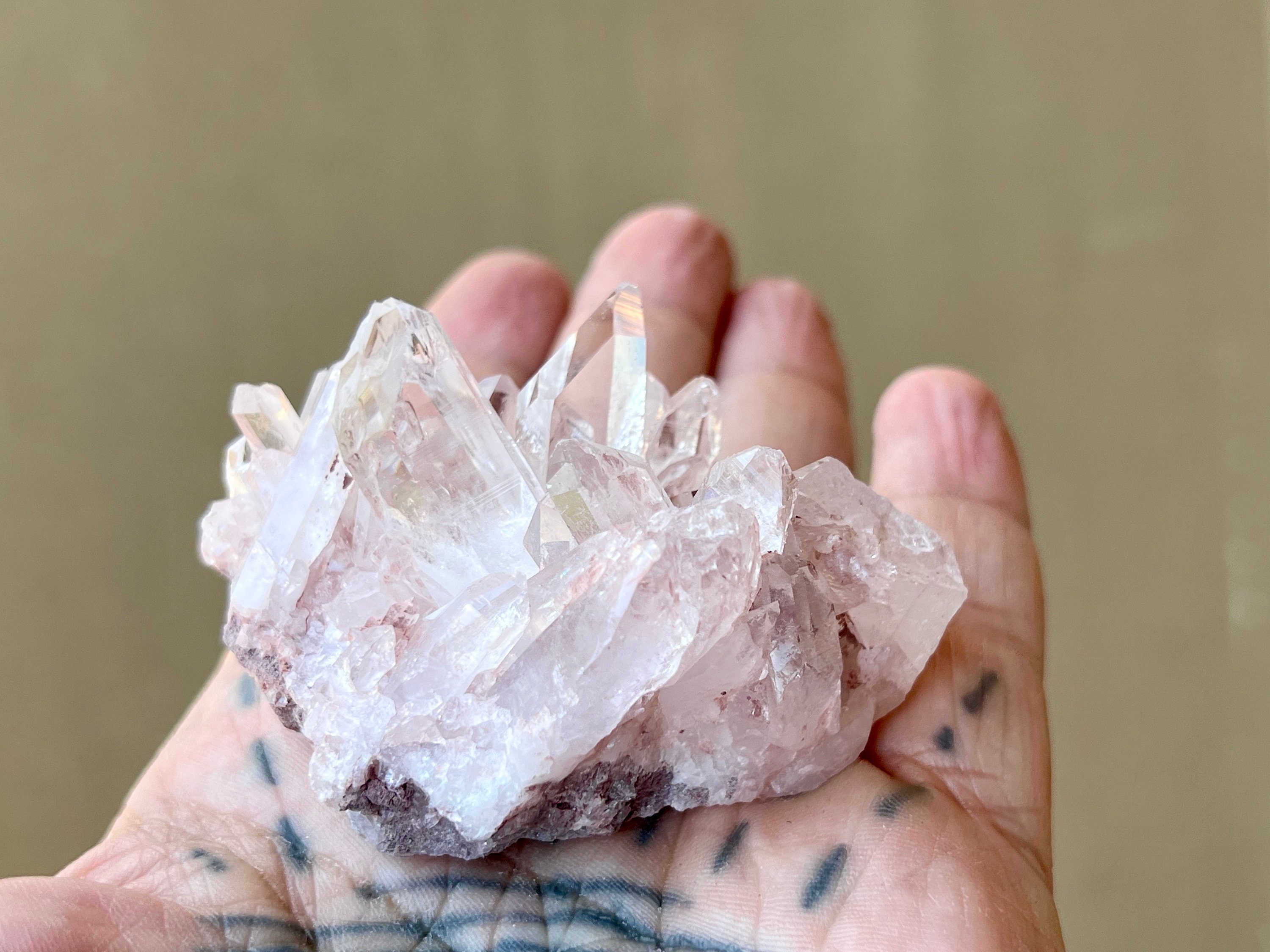 Pink Lemurian Quartz Crystal, New Rare Find, Pink Colombian Lemurian ...
