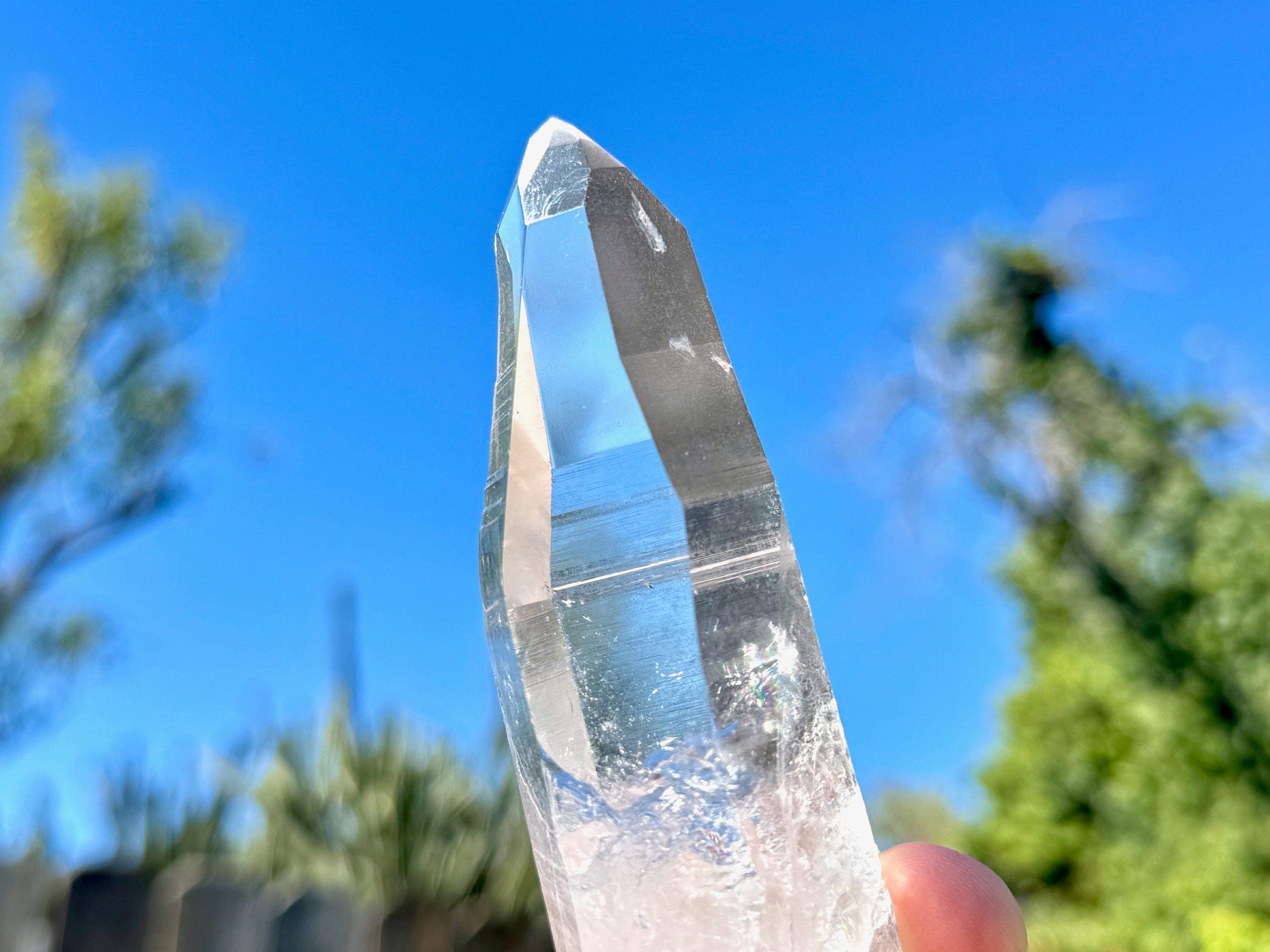 Blue Needle Lemurian Quartz in a Rare Dow Formation, 161g, New Find ...