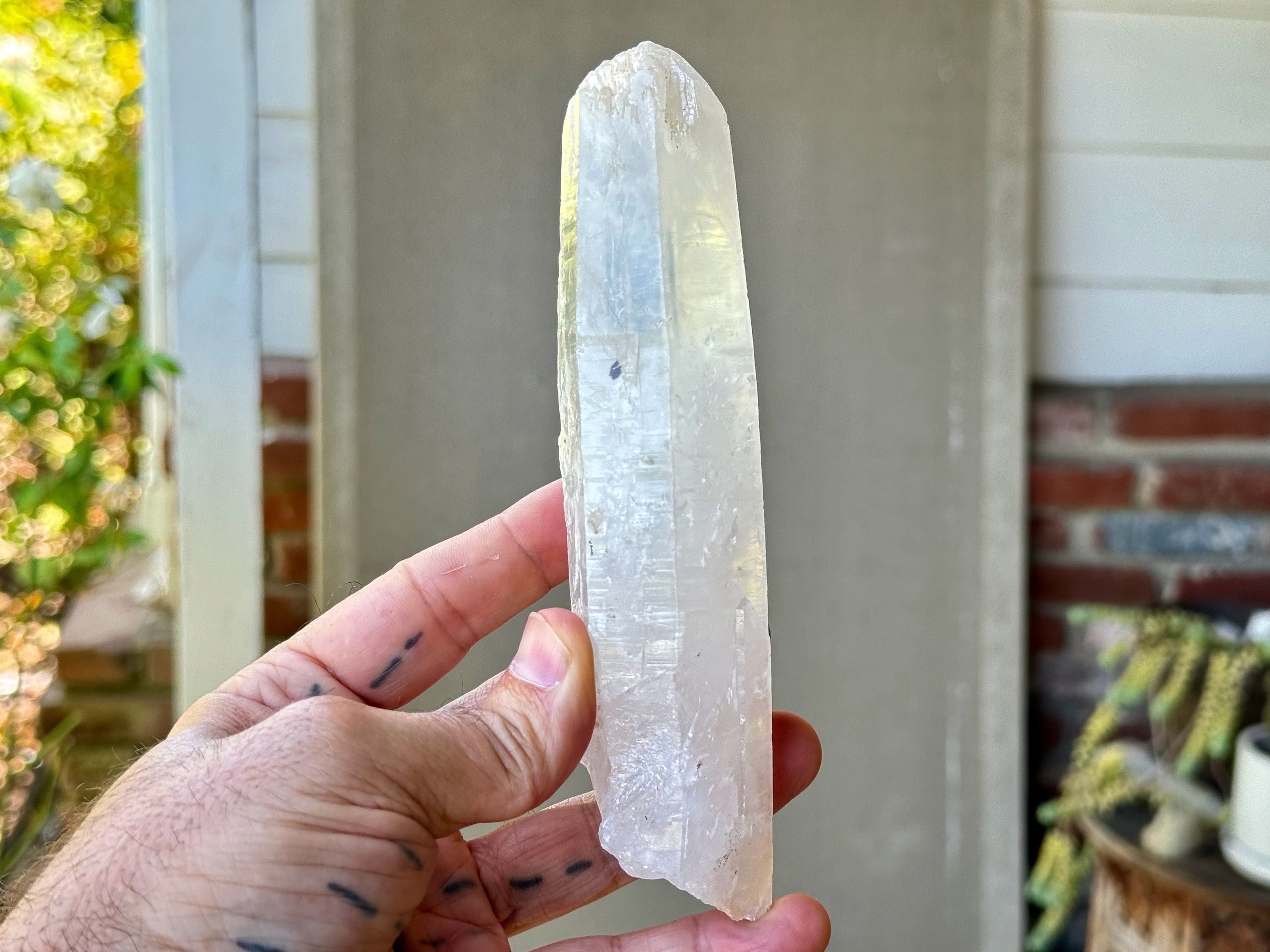 White Angel Tipped Quartz with Etched Termination, 6.5, Rare Old Find ...