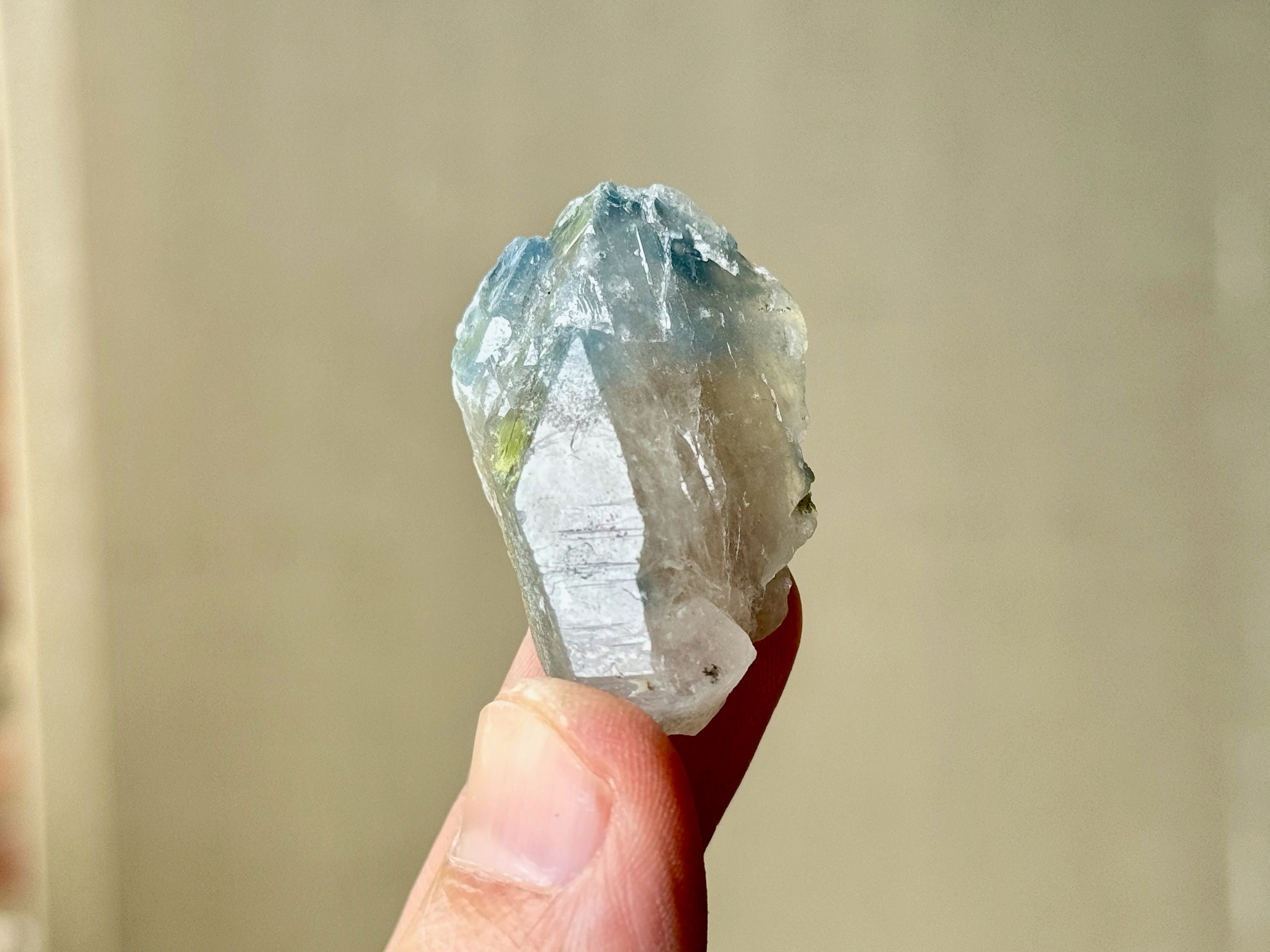 Indicolite Quartz with Pale Blue Tourmaline Inclusion, 22g, Rare Find ...