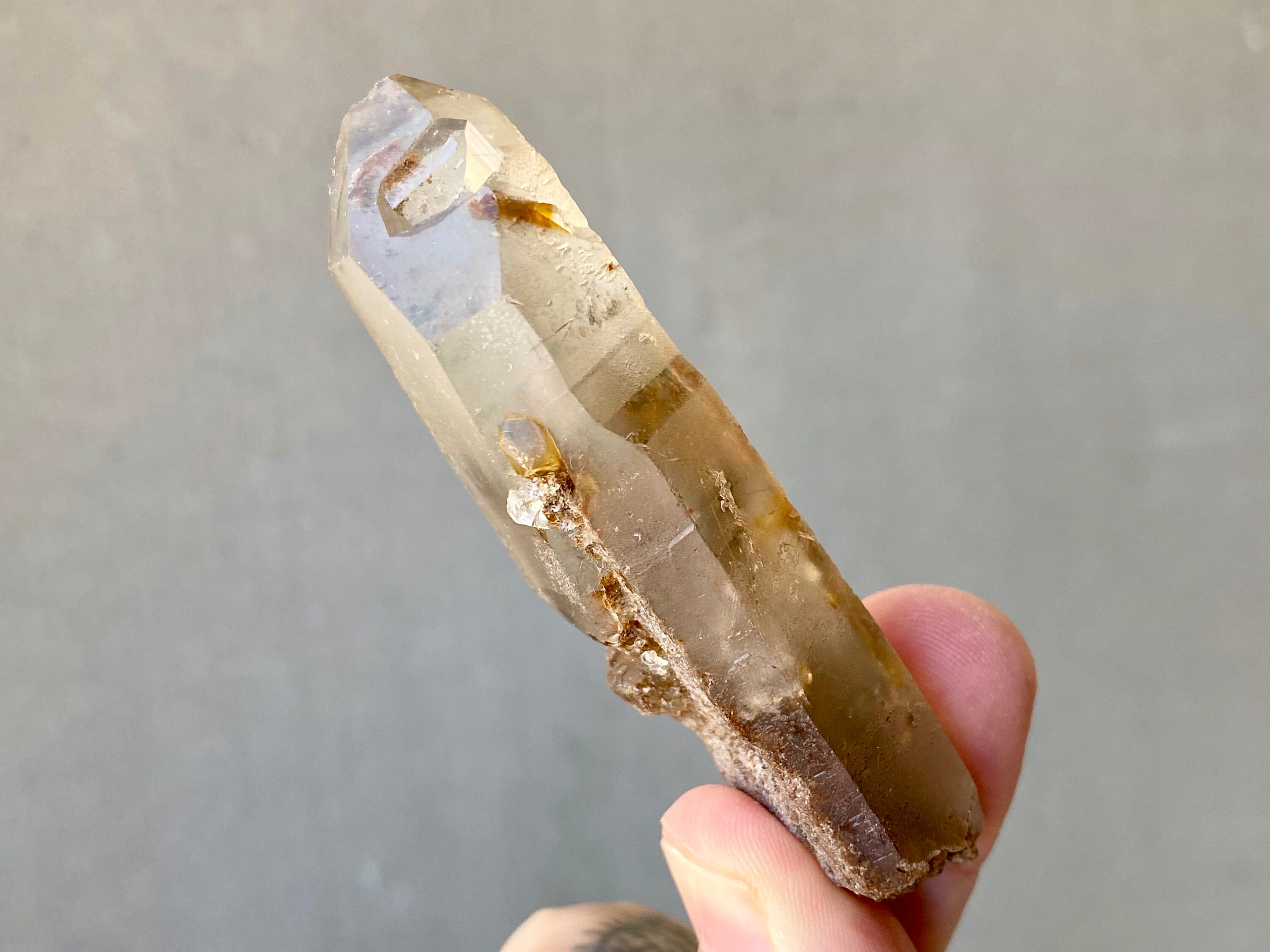 Autumn Quartz with Hematite Inclusion and Unique Key, Beautiful Colors ...